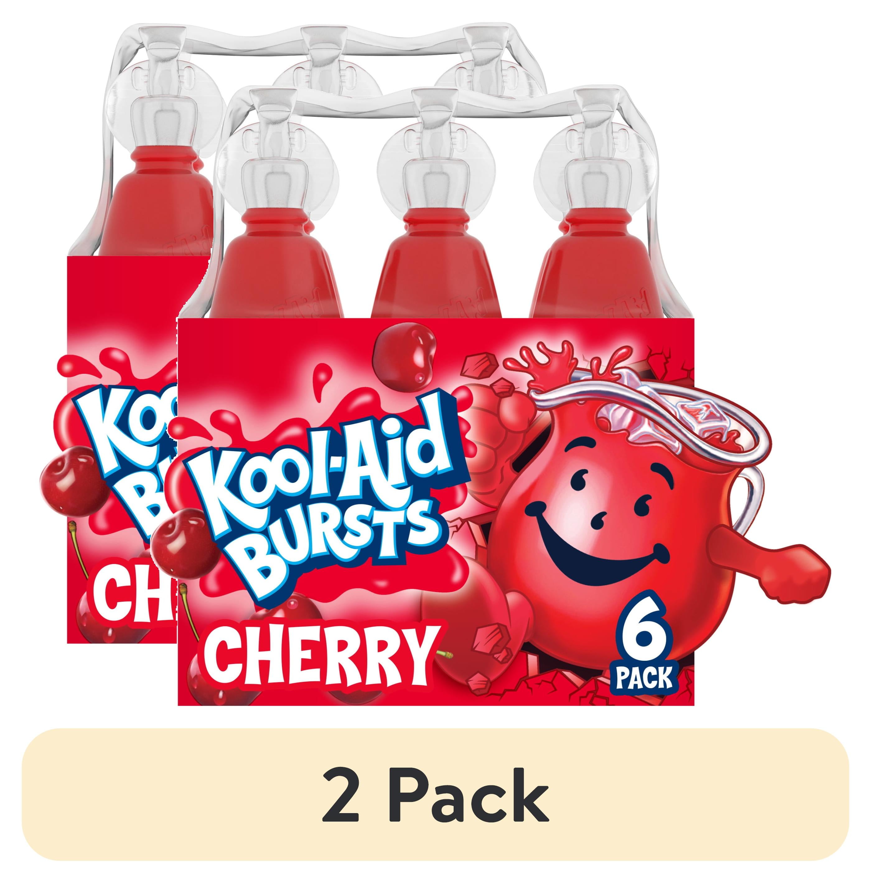(2 pack) Kool Aid Bursts Cherry Kids Drink, 6 ct Pack, 6.75 fl oz ...