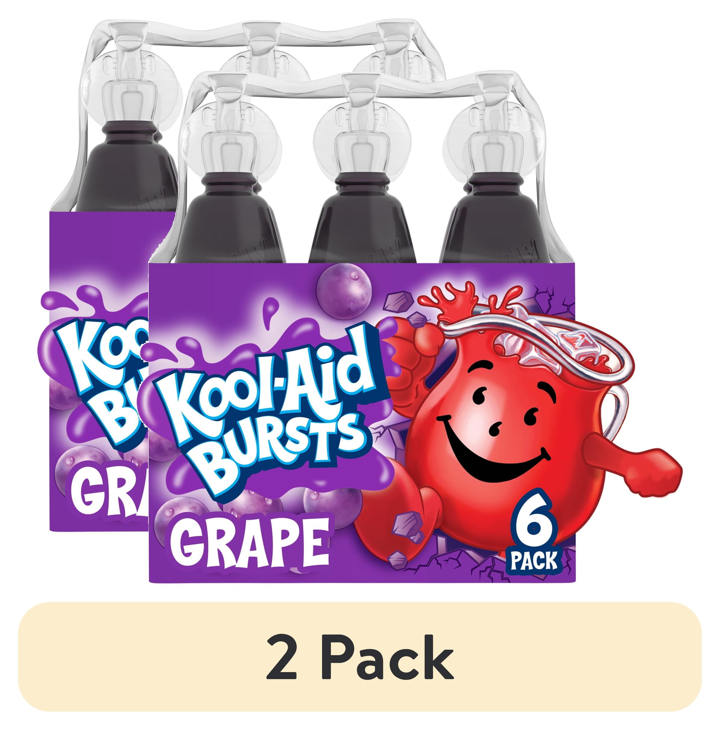 (2 pack) Kool Aid Bursts Grape Kids Drink, 6 Ct Pack, 6.75 fl oz Bottles, Liquids - Walmart.com