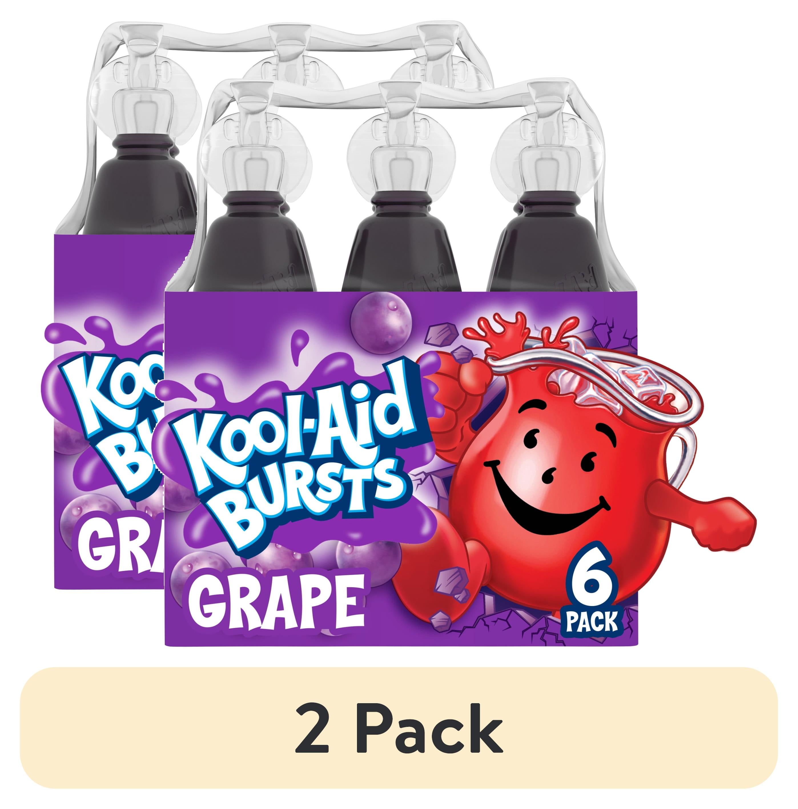 (2 pack) Kool Aid Bursts Grape Kids Drink, 6 Ct Pack, 6.75 fl oz ...