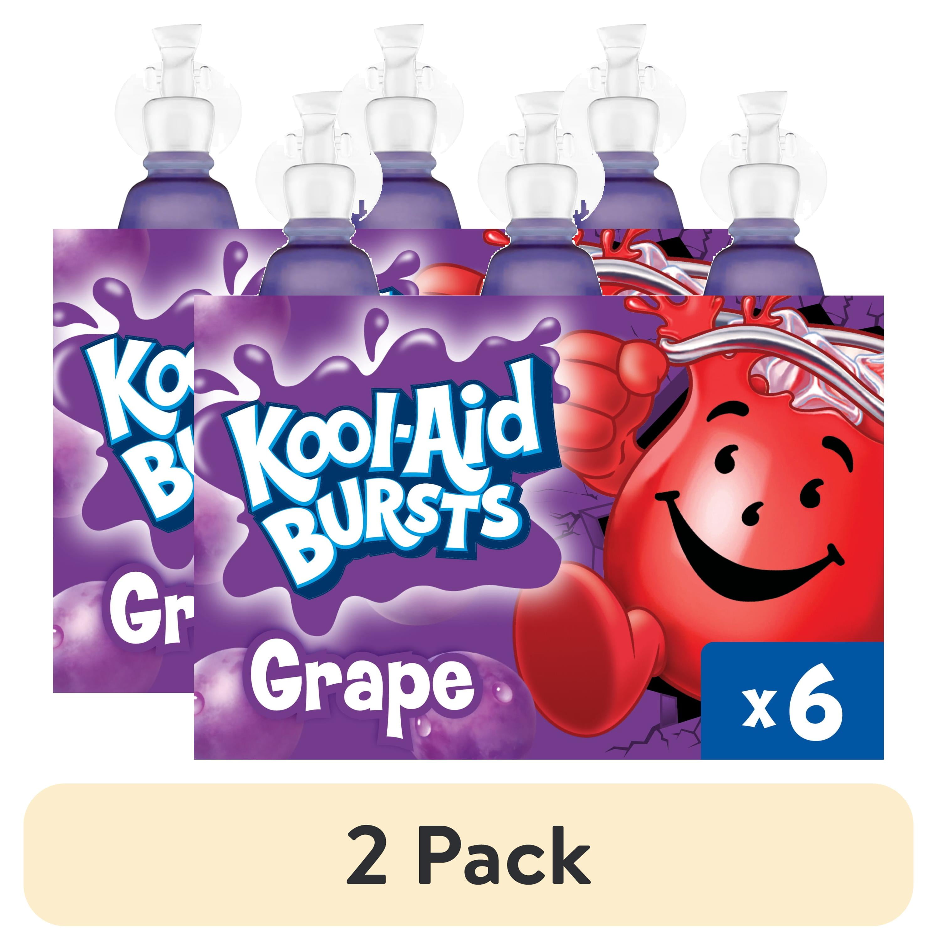 (2 pack) Kool-Aid Bursts Soft Drink, 6 Bottles, for School Lunches and ...
