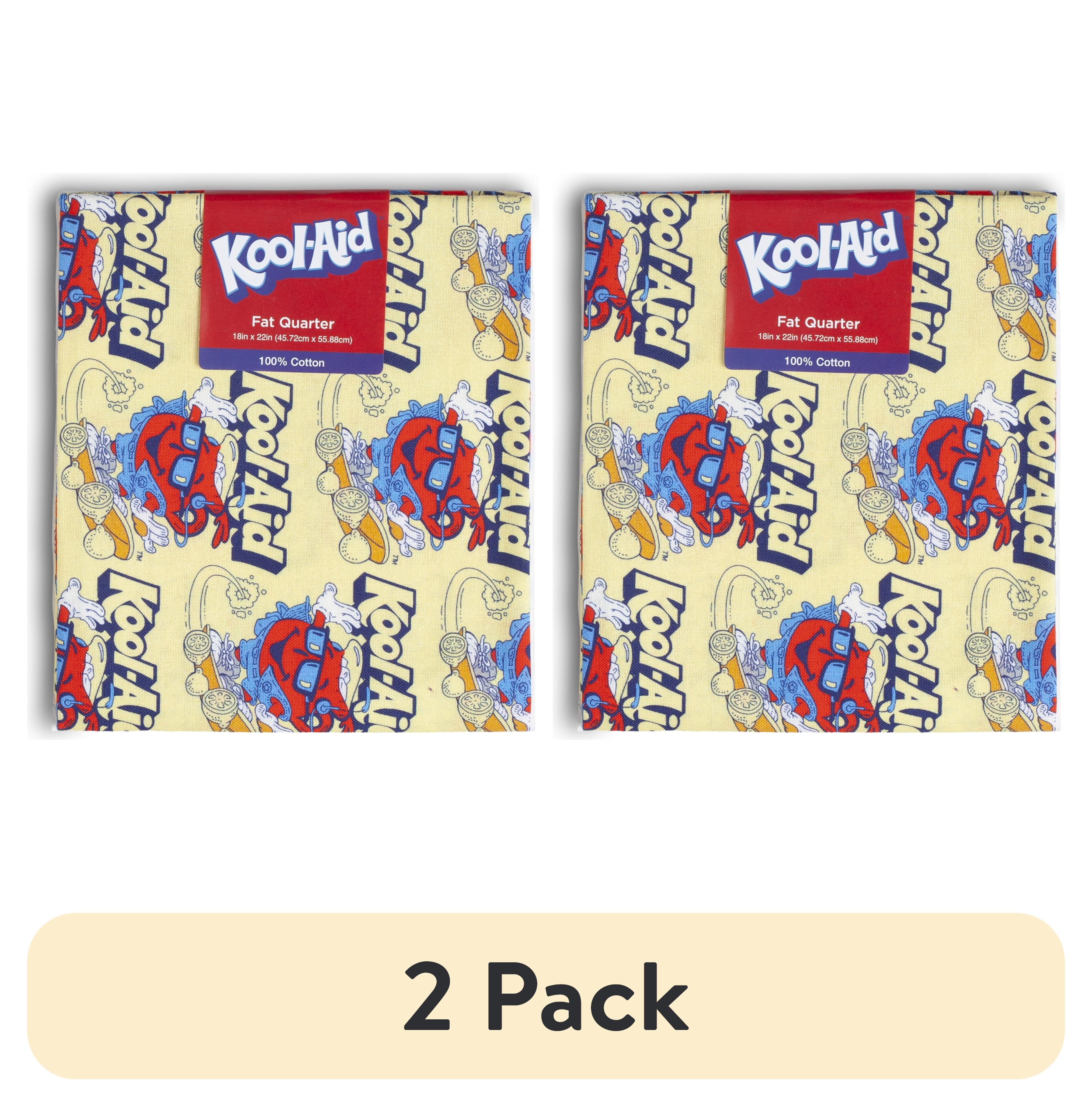 (2 pack) Kool-Aid Fat Quarter Lemon AOP Yellow Fabric by the Quarter ...