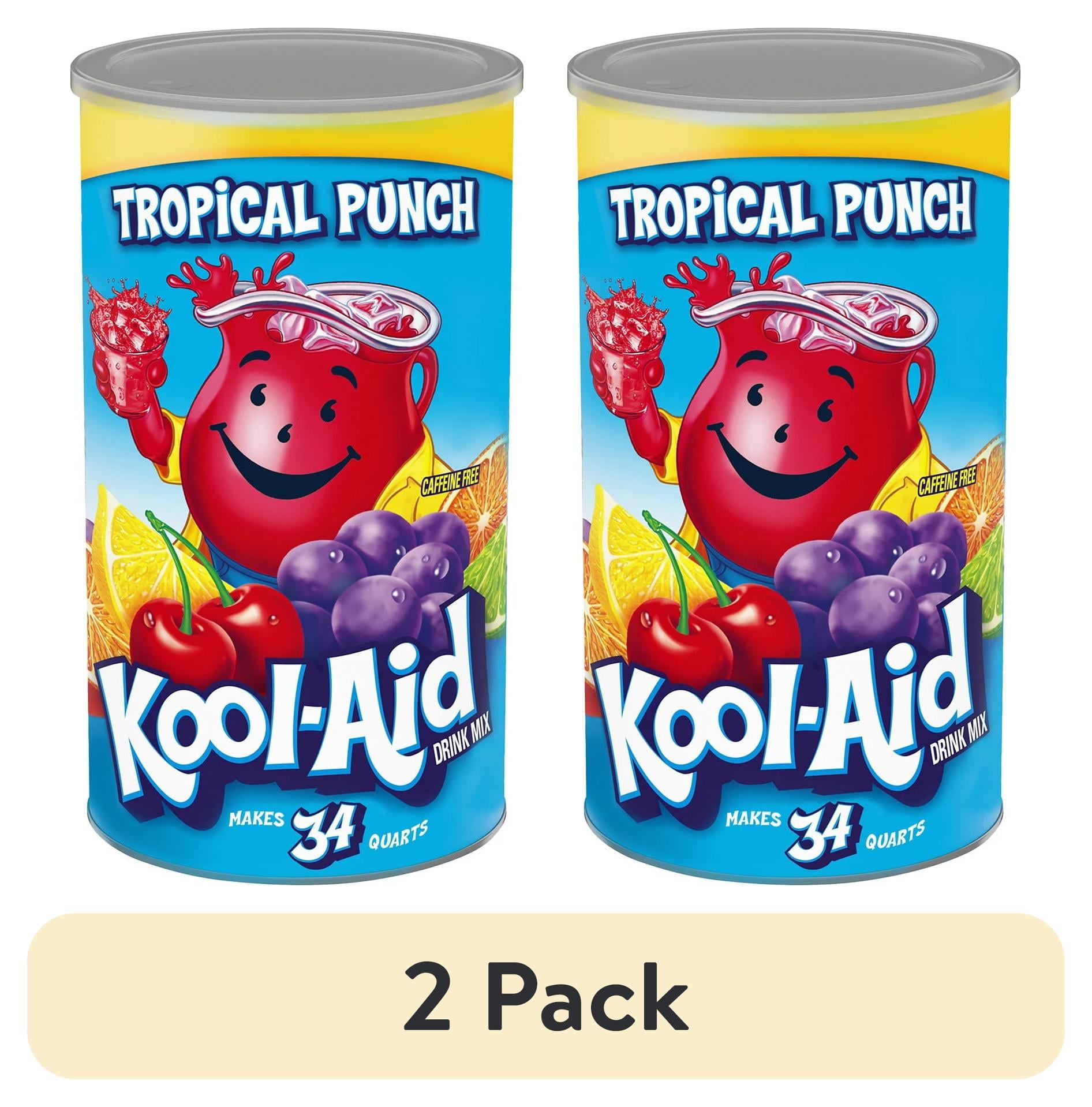 (2 pack) Kool-Aid Sweetened Tropical Punch Powdered Drink Mix (82.5 oz ...