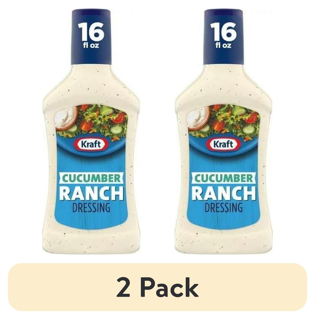 (2 pack) Kraft Cucumber Ranch Salad Dressing, 16 fl oz Bottle, Pack of ...