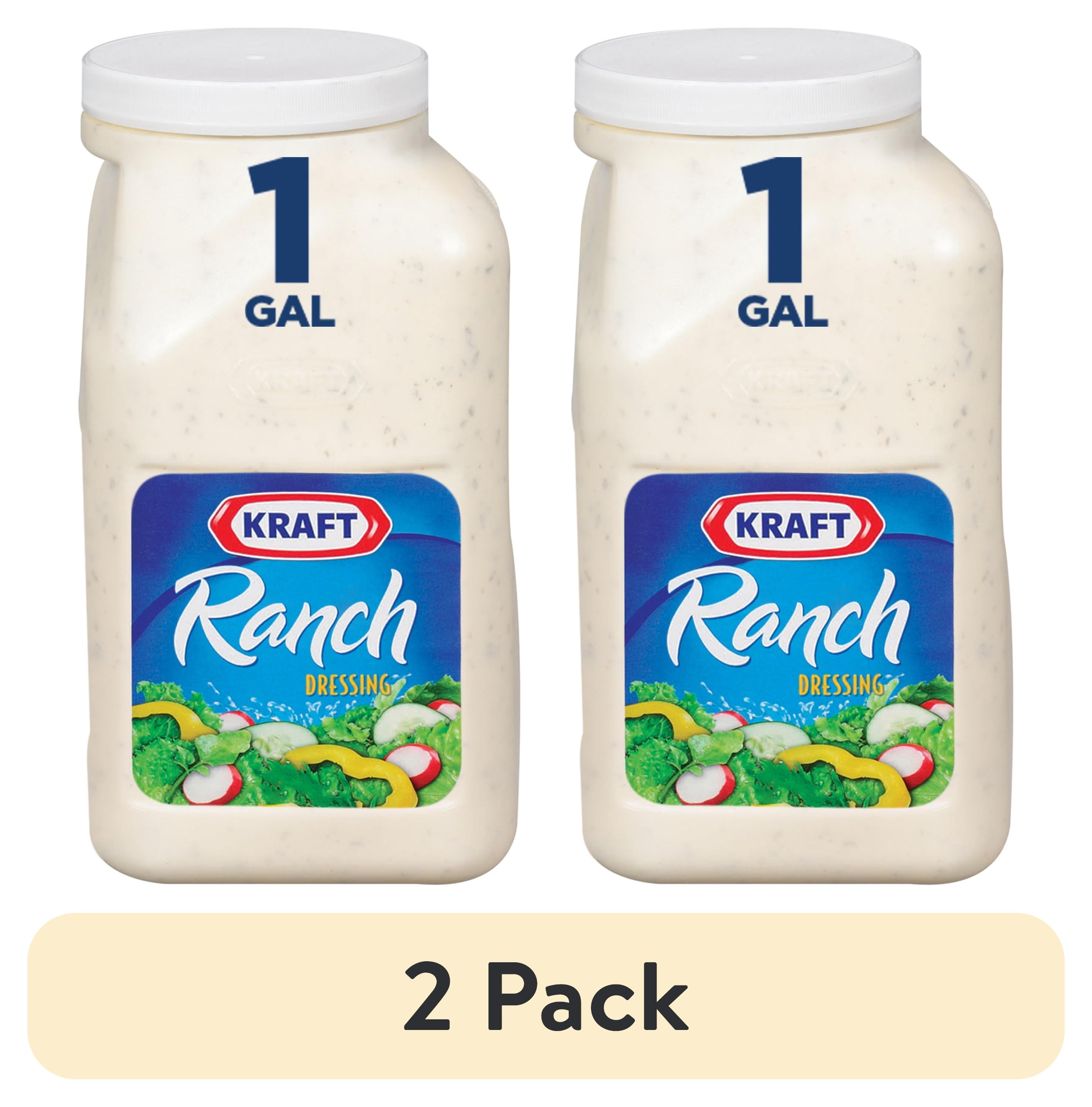 (2 pack) Kraft Ranch Salad Dressing, 1 gal Jug - Walmart.com
