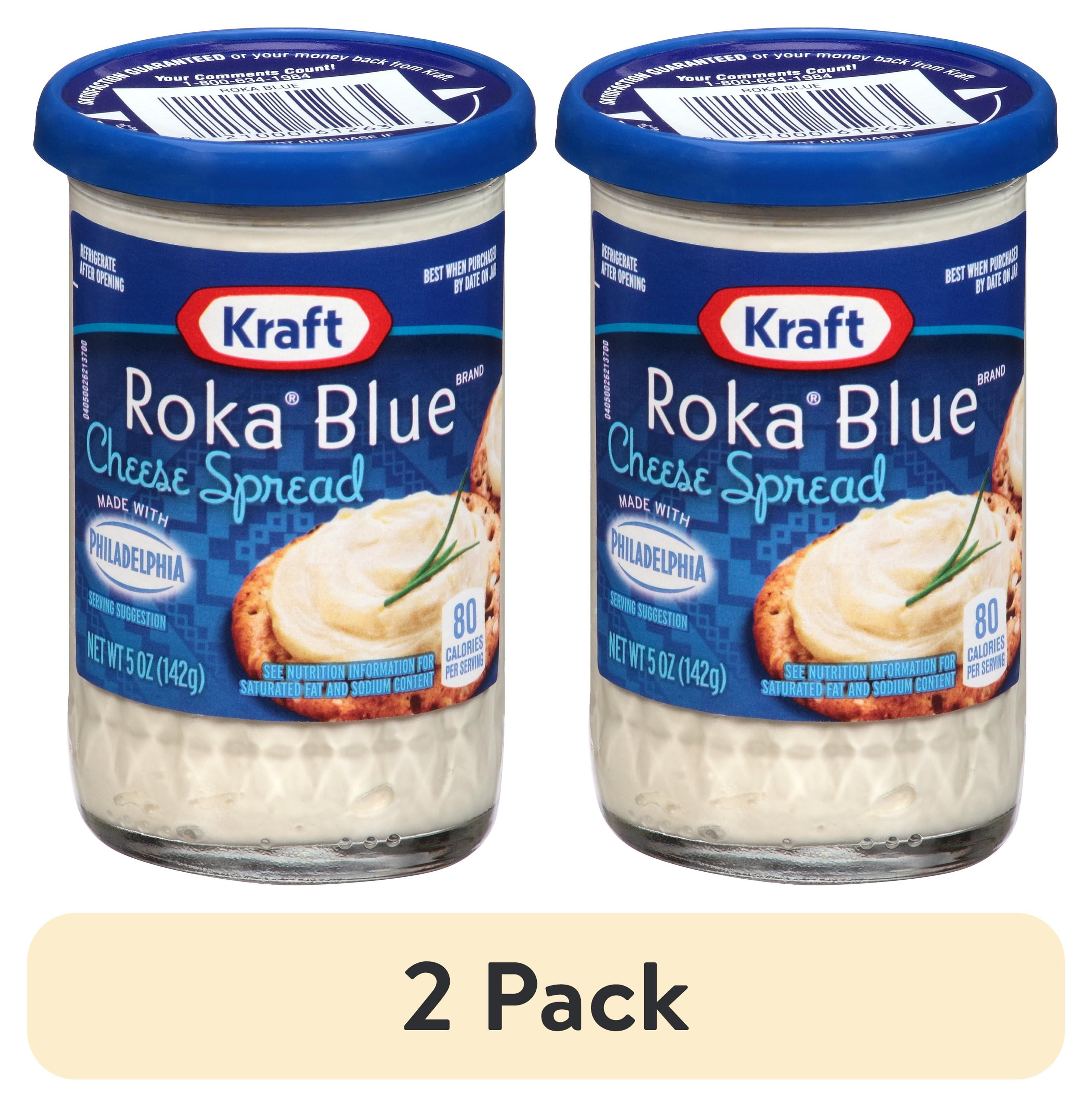 (2 pack) Kraft Roka Blue Cheese Spread with Philadelphia Cream Cheese, 5 oz Jar - Walmart.com