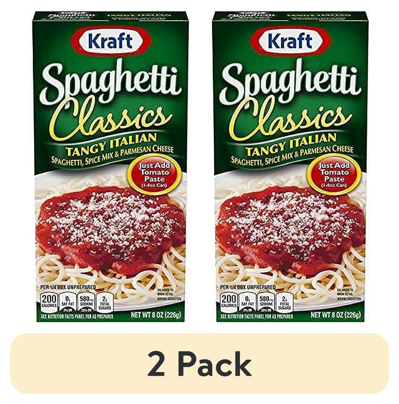 (2 pack) Kraft Spaghetti Classics Tangy Italian Spaghetti, Spices ...