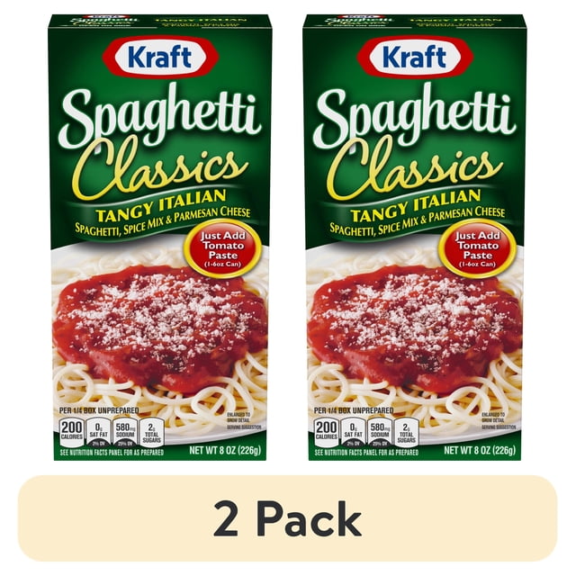 (2 pack) Kraft Spaghetti Classics Tangy Italian Spaghetti, Spices ...