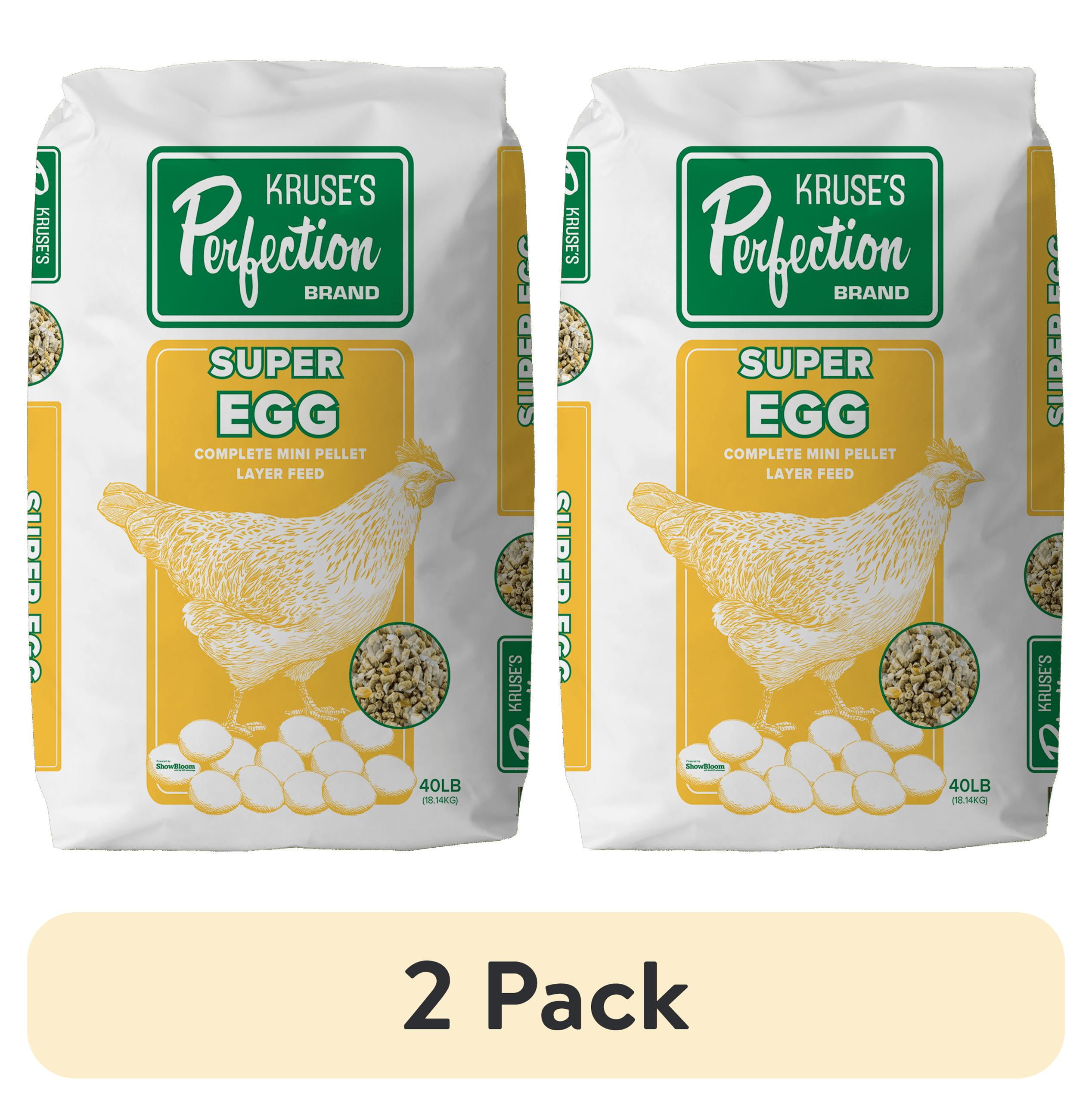 (2 pack) Kruse's Perfection Brand Super Egg Poultry Feed 40 lb Pellet ...