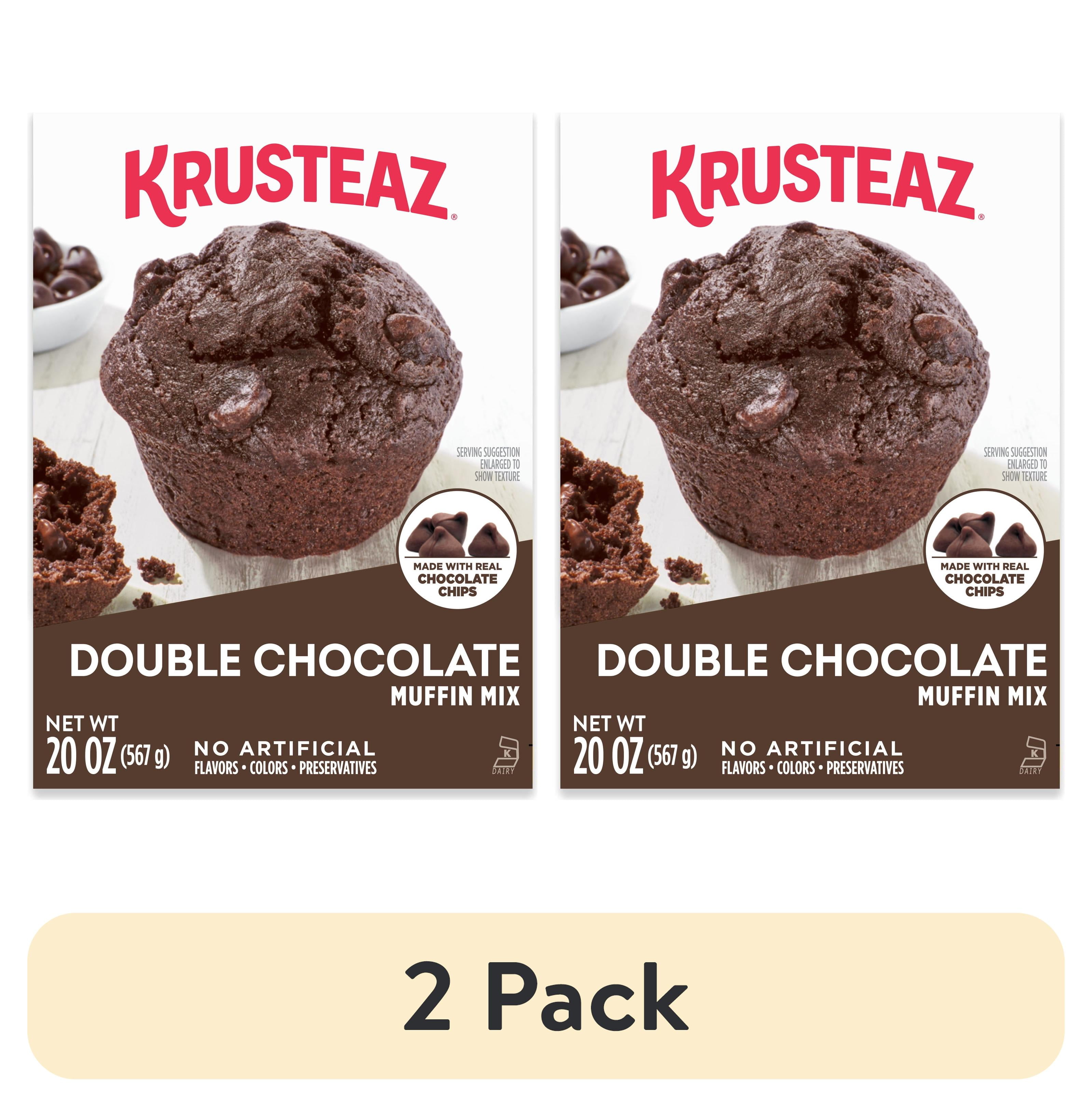 (2 pack) Krusteaz Double Chocolate Muffin Mix, Chocolate Muffins Made ...