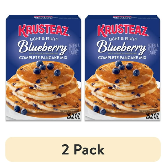 (2 pack) Krusteaz Light and Fluffy Blueberry Complete Pancake Mix ...