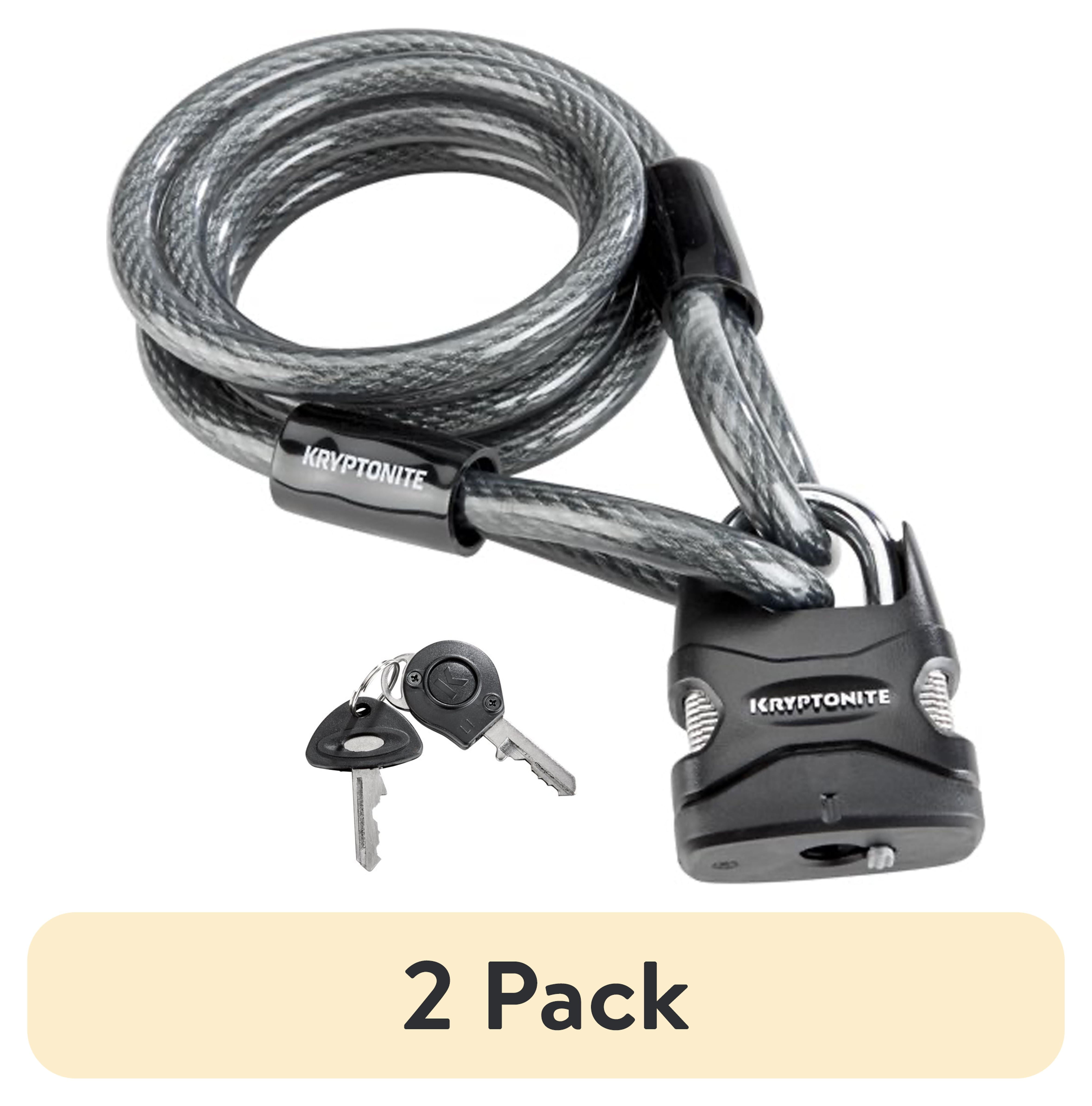 Kryptonite Double Loop Cable & Padlock - Secure Your Bicycle - Walmart.com