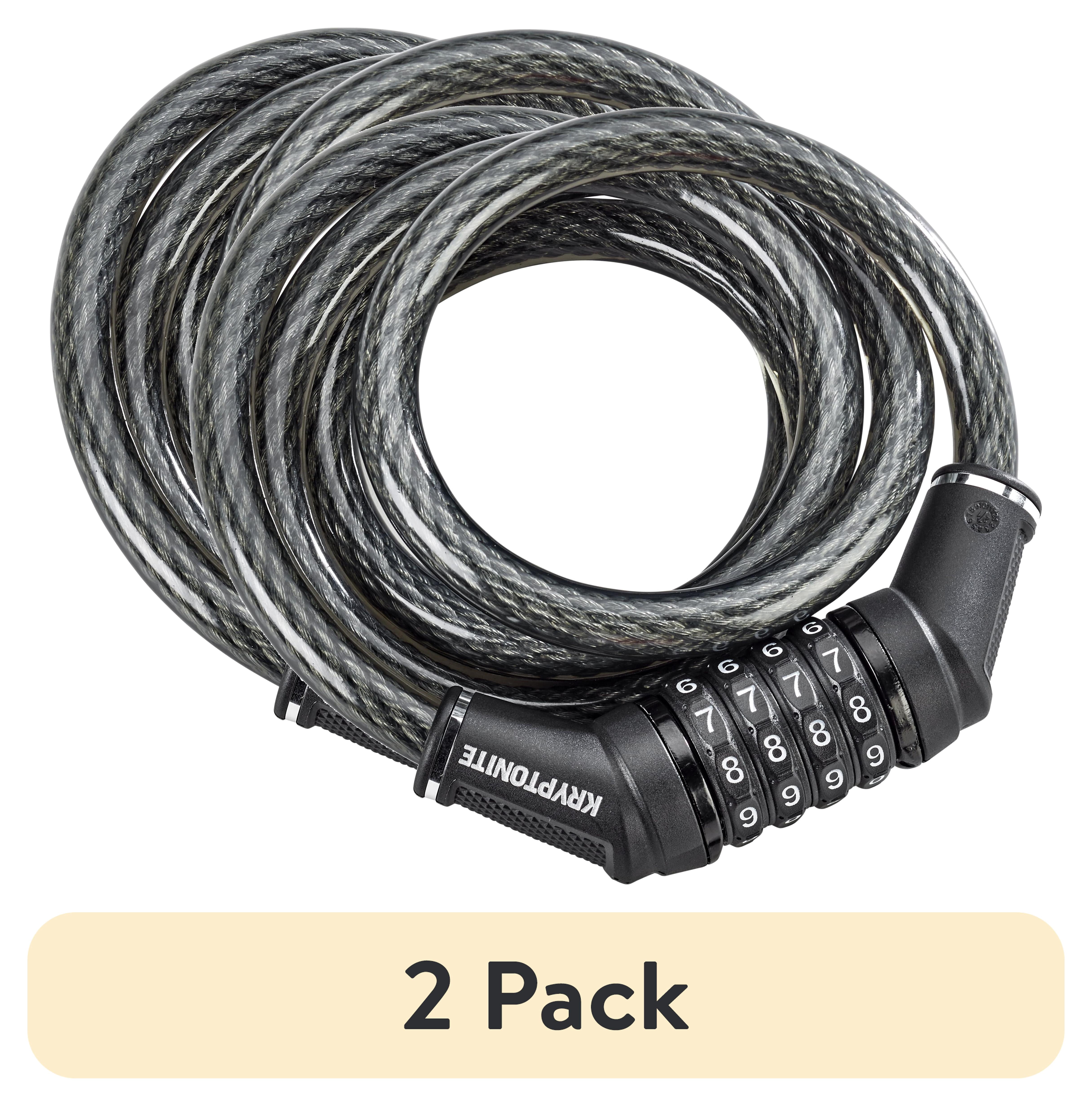 Kryptonite 2 Pack Resettable 12mm Combo Cable Bicycle Lock with 4-Digit ...