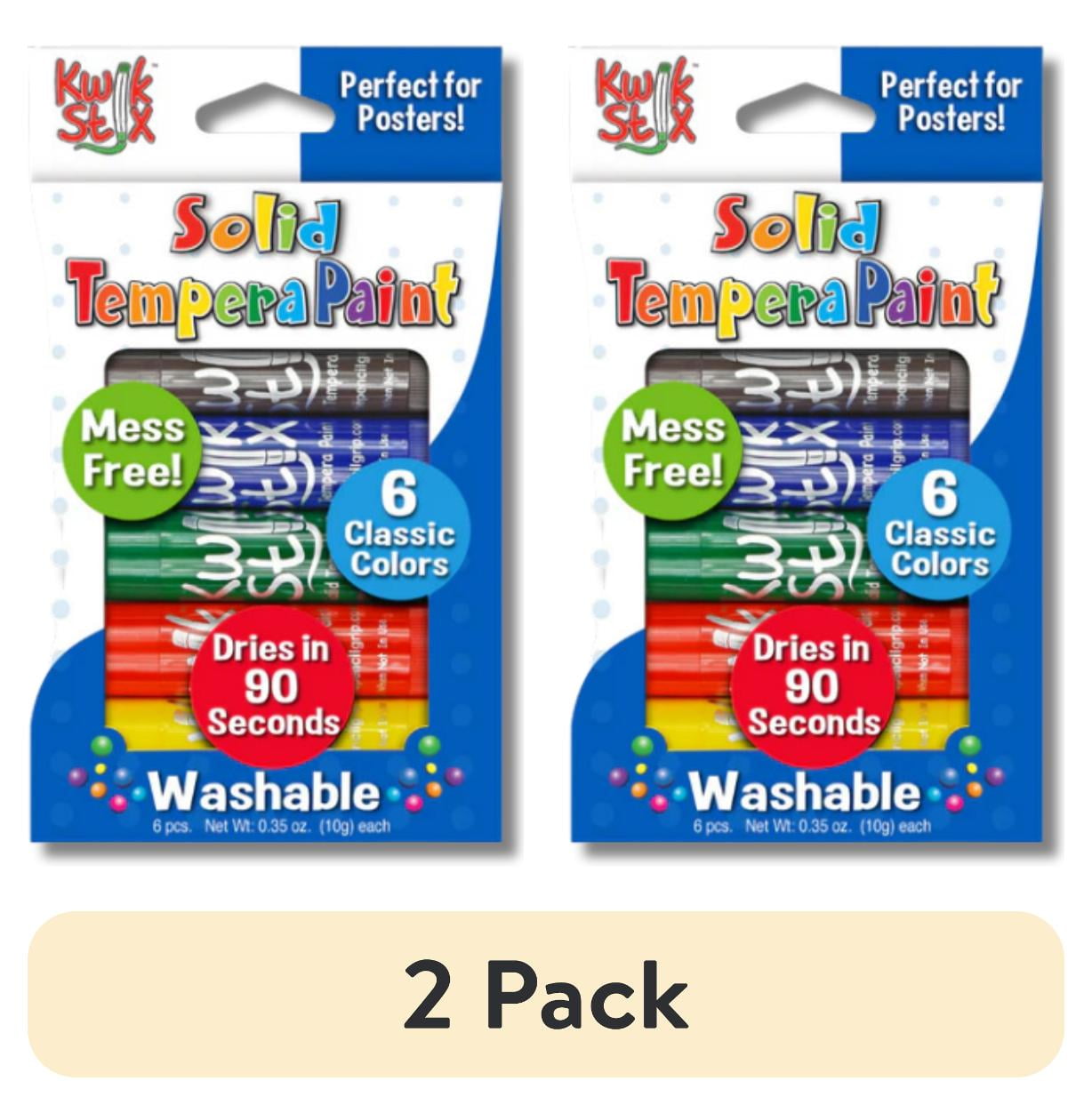 (2 pack) Kwik Stix Tempera Paint Sticks, 6 Count, Classic Colors ...