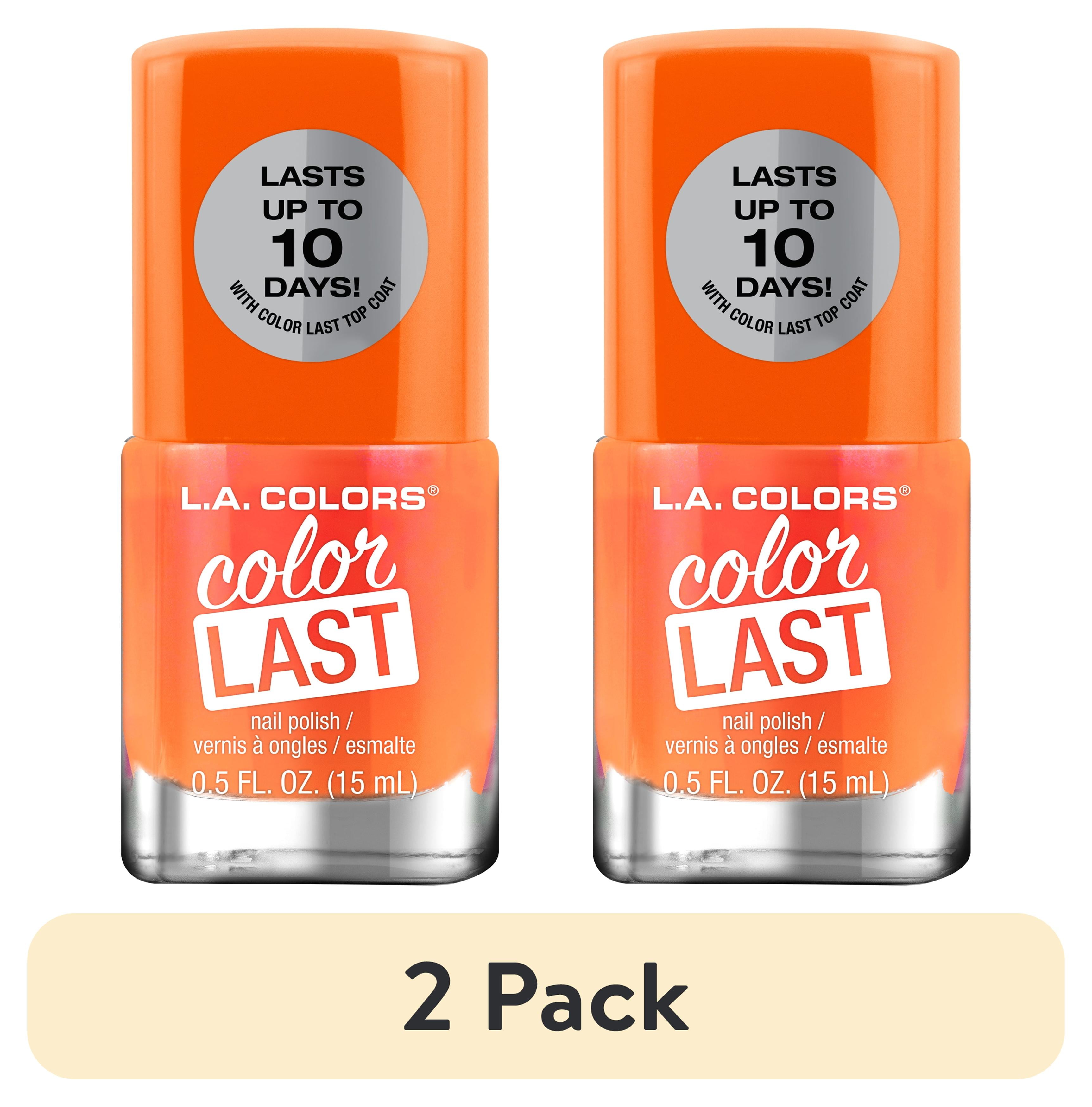 (2 pack) L.A. COLORS Color Last Nail Polish, Optimism, 0.50 fl oz ...