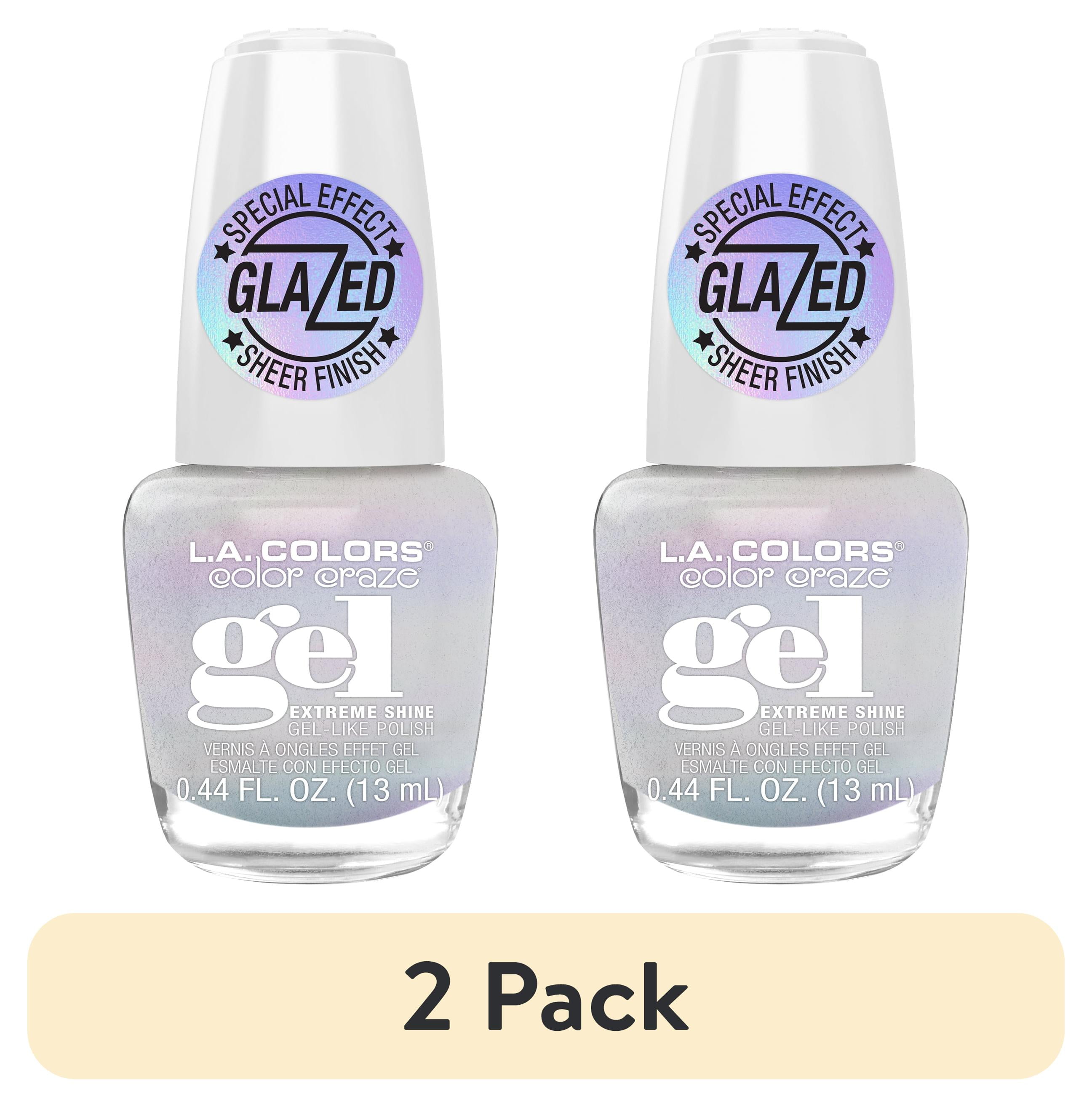 (2 pack) L.A. COLORS Gel Glazed Nail Polish, Chandeliers, 0.44 fl oz ...