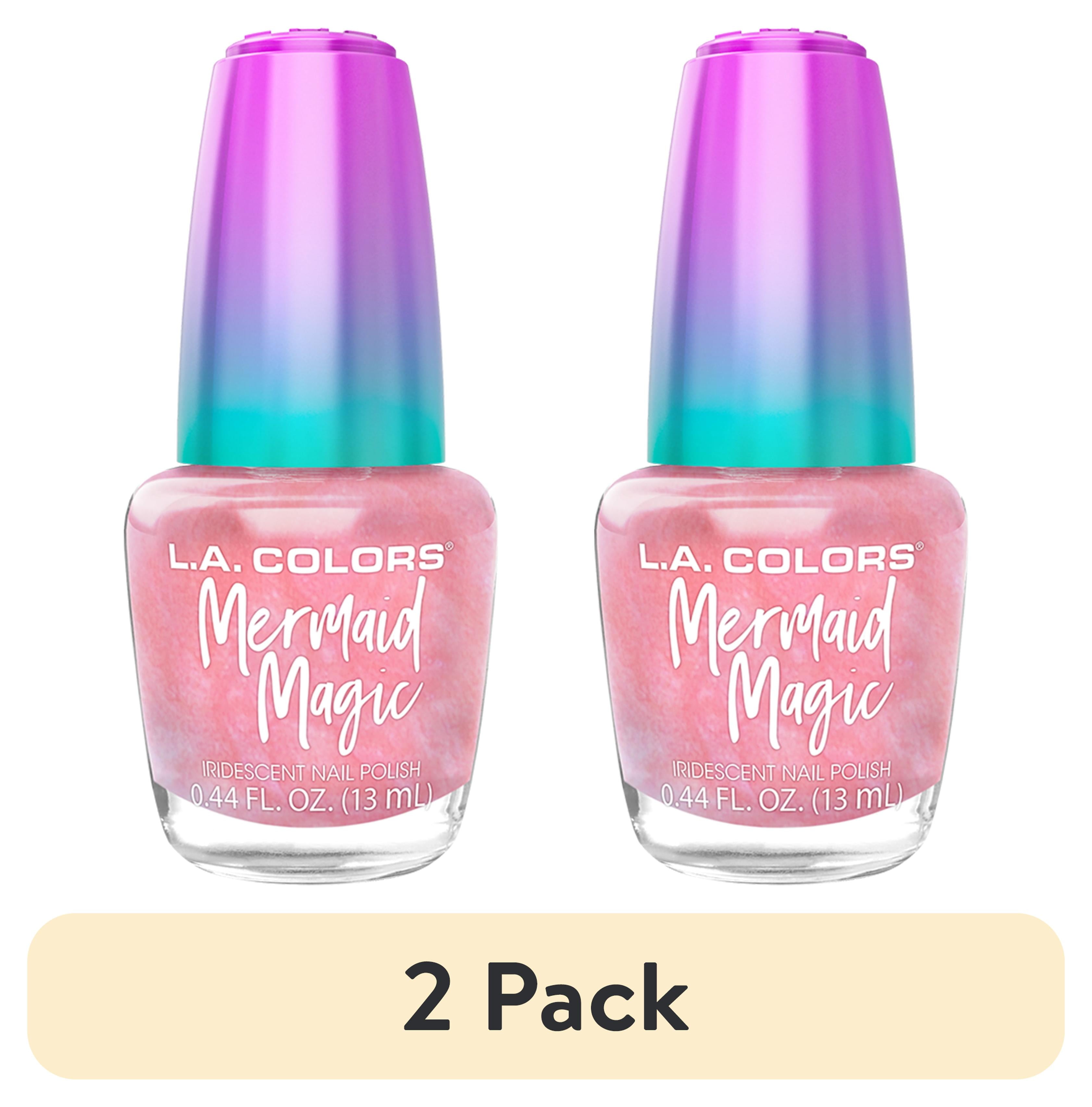 (2 pack) L.A. COLORS Mermaid Magic Nail Polish, Conch Shell, 0.44 fl oz ...
