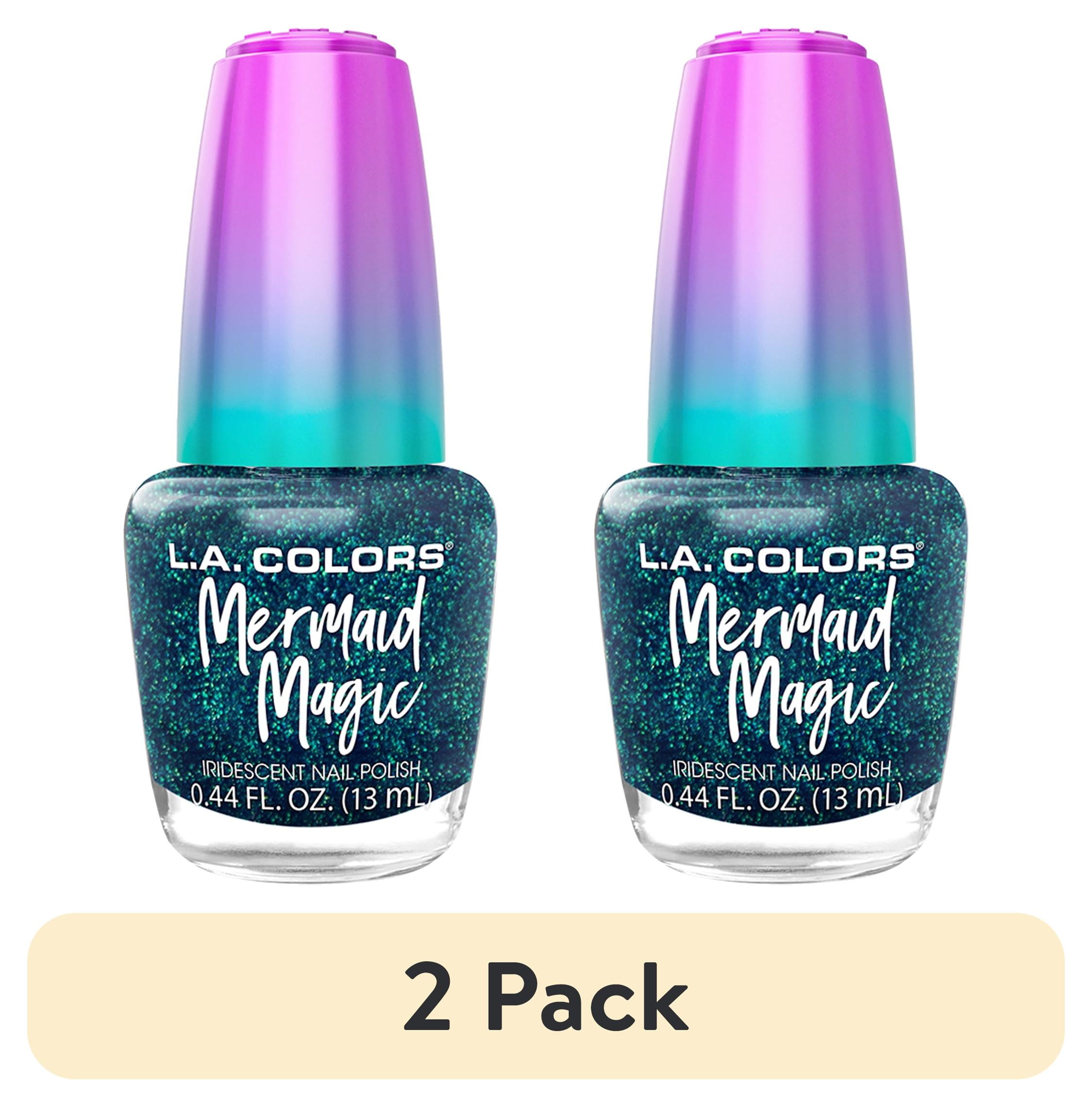 (2 pack) L.A. COLORS Mermaid Magic Nail Polish, Mermaid, 0.44 fl oz ...