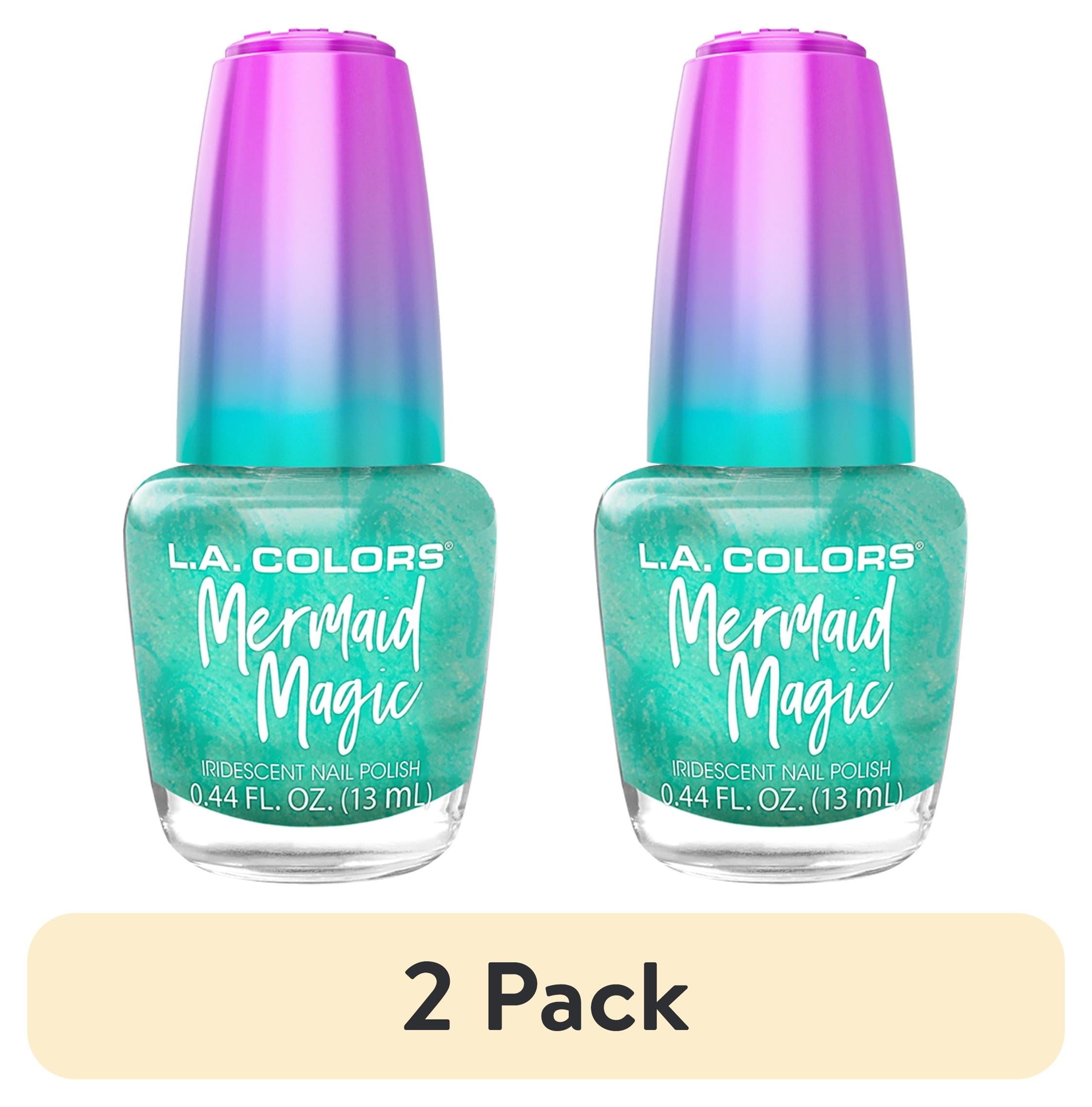 (2 pack) L.A. COLORS Mermaid Magic Nail Polish, Sea Life, 0.44 fl oz ...