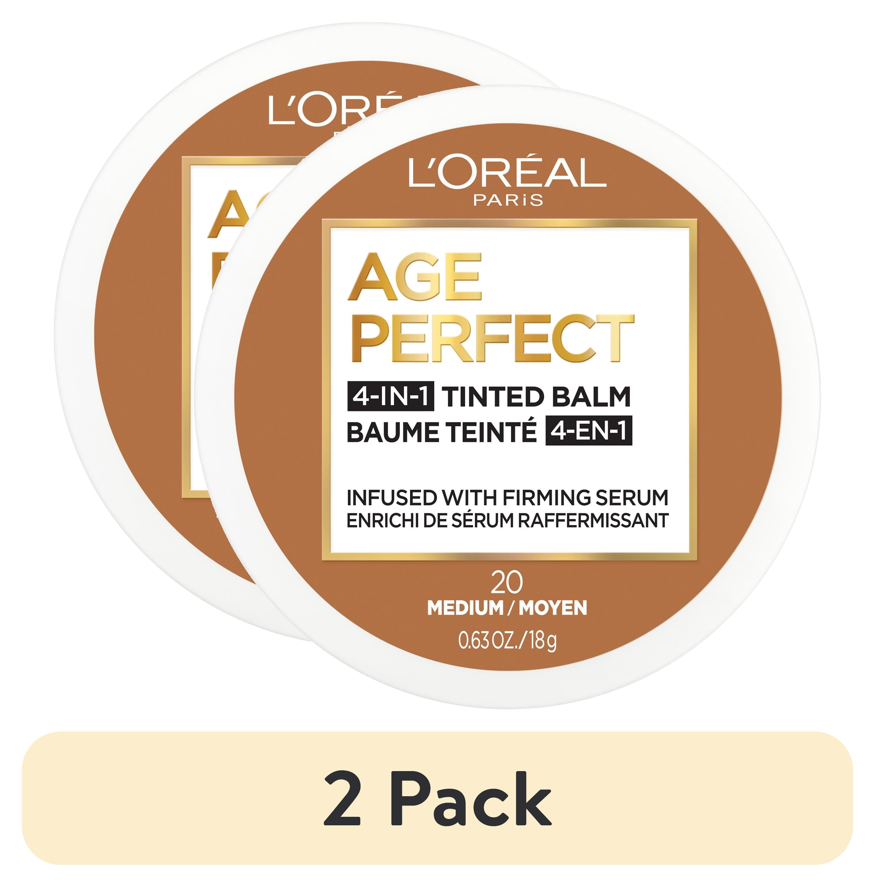 (2 pack) L'Oreal Paris Age Perfect Balm Foundation Makeup, M20 Medium ...