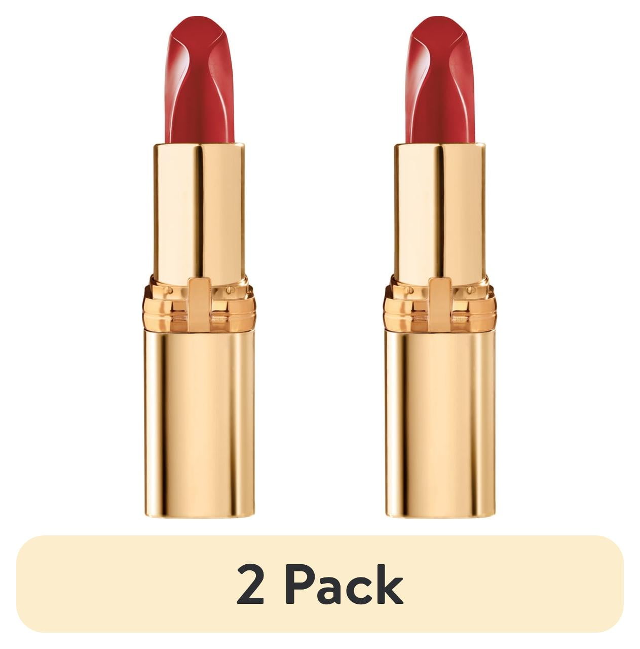 (2 pack) L'Oreal Paris Colour Riche Reds of Worth Satin Lipstick, 185 ...