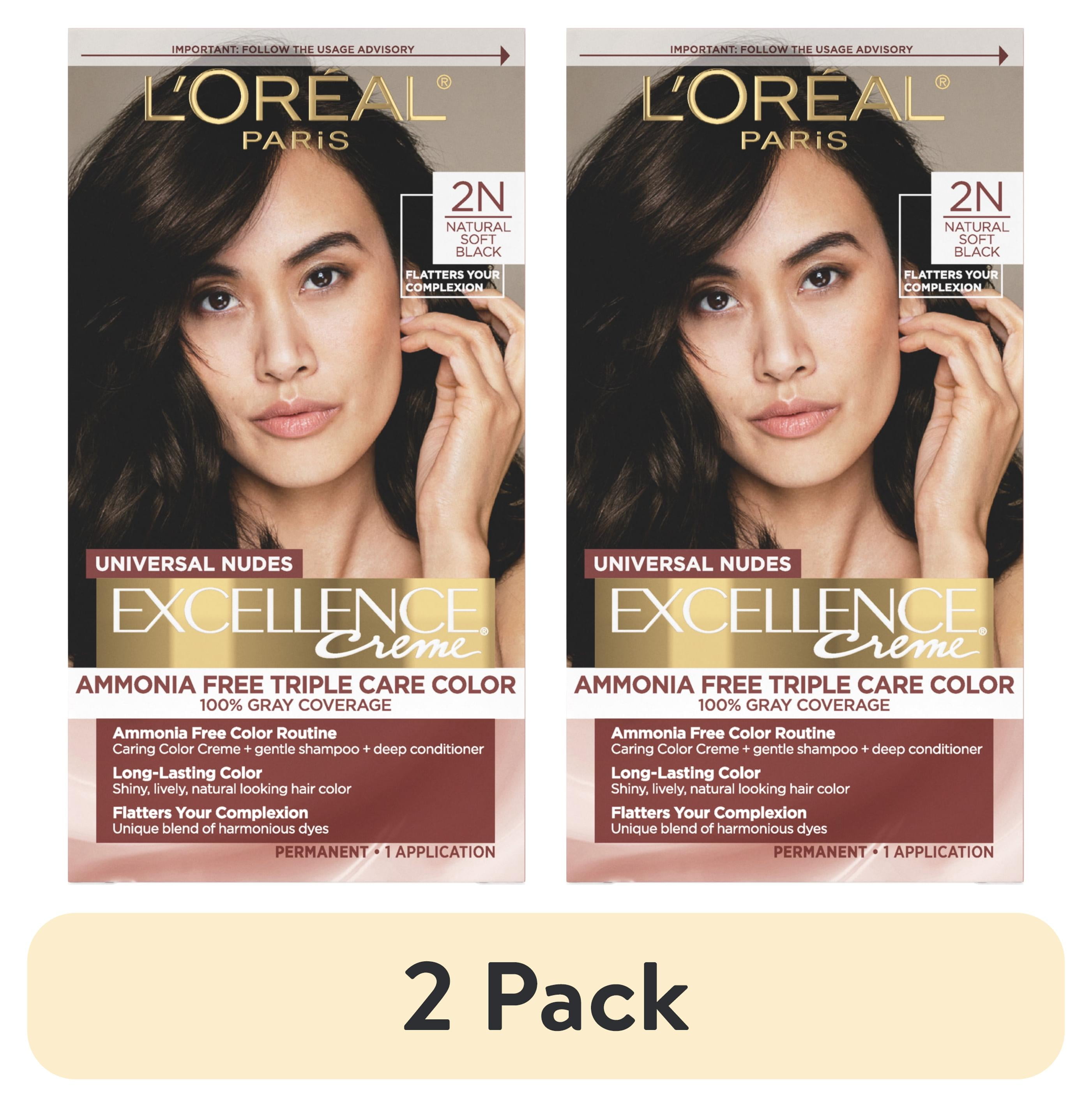 (2 pack) L'Oreal Paris Excellence Universal Nudes Permanent Hair Color ...