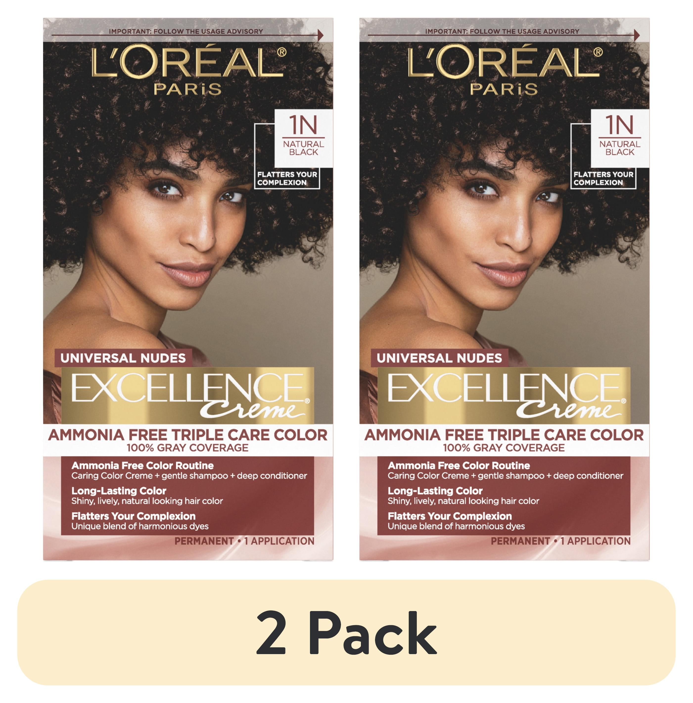 (2 pack) L'Oreal Paris Excellence Universal Nudes Permanent Hair Color ...