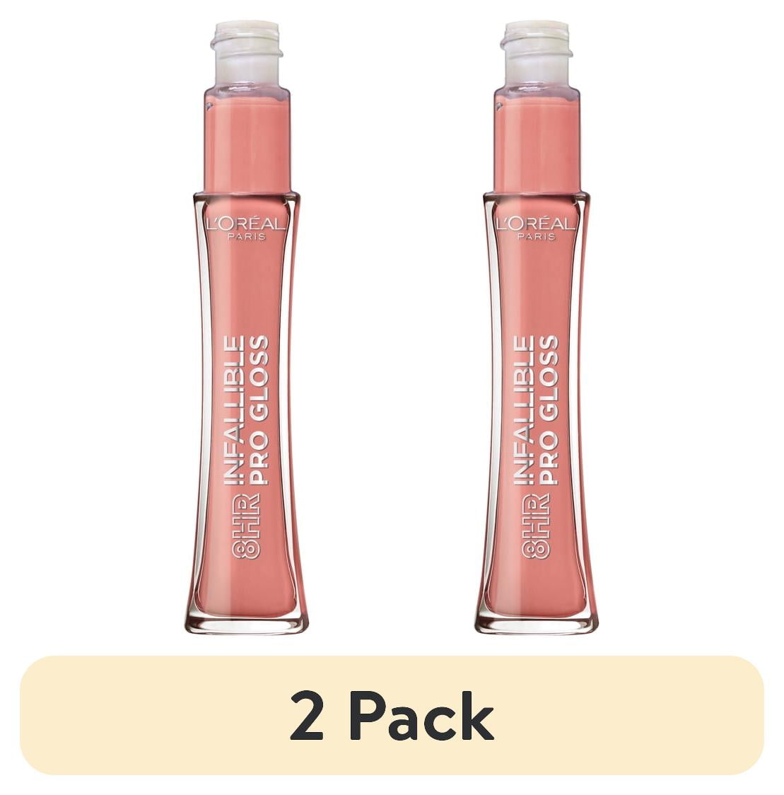 (2 pack) L'Oreal Paris Infallible 8 Hour Liquid Pro Lip Gloss, Shell ...