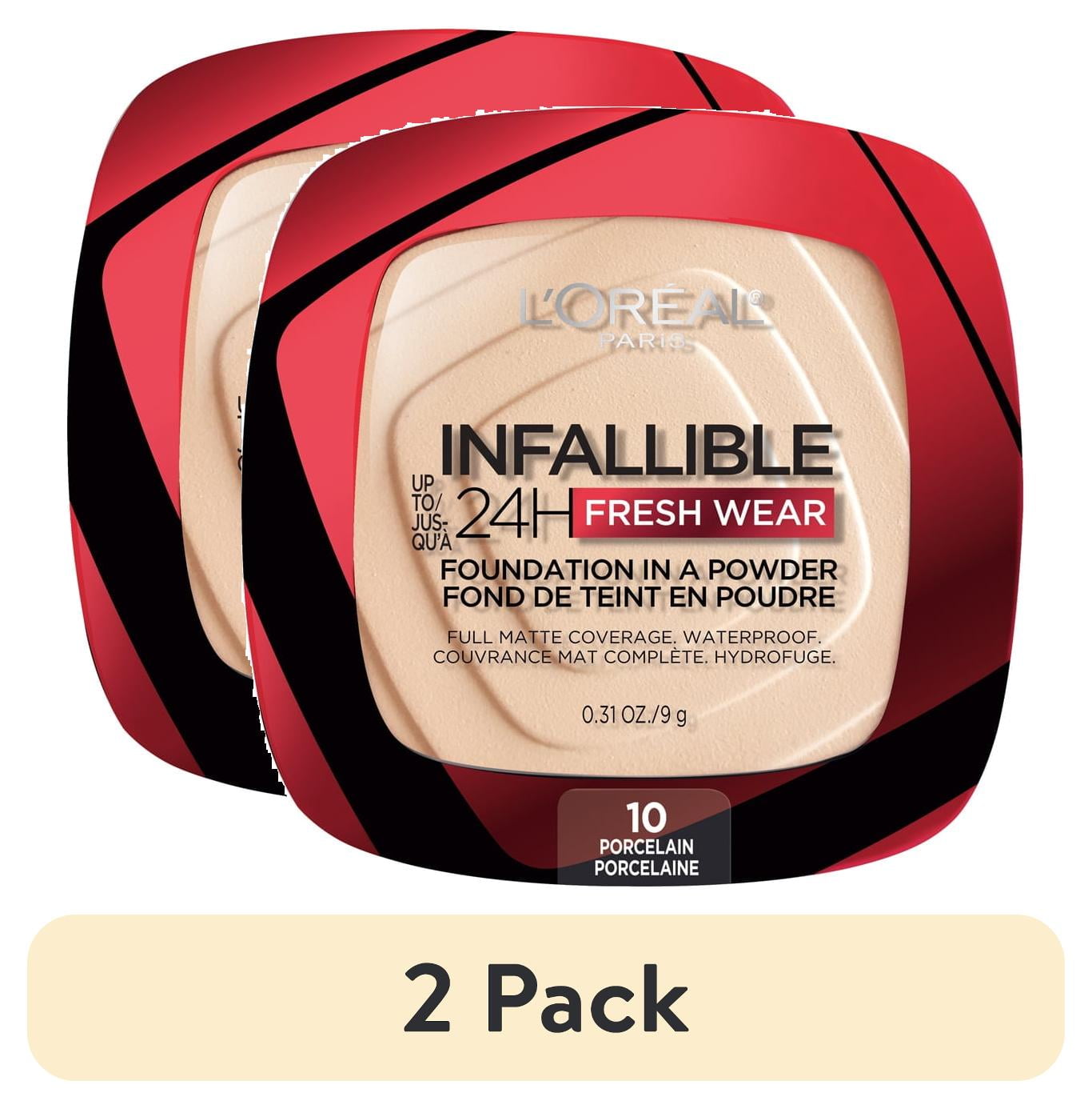 (2 pack) L'Oreal Paris Infallible Fresh Wear 24 Hr Powder Foundation ...