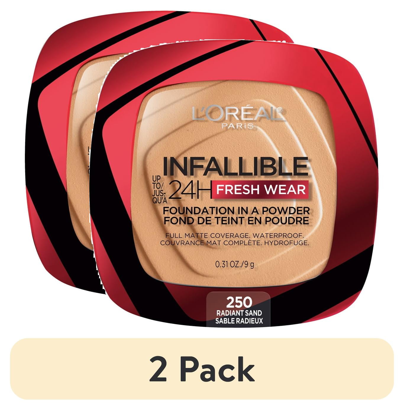 (2 pack) L'Oreal Paris Infallible Fresh Wear 24 Hr Powder Foundation ...