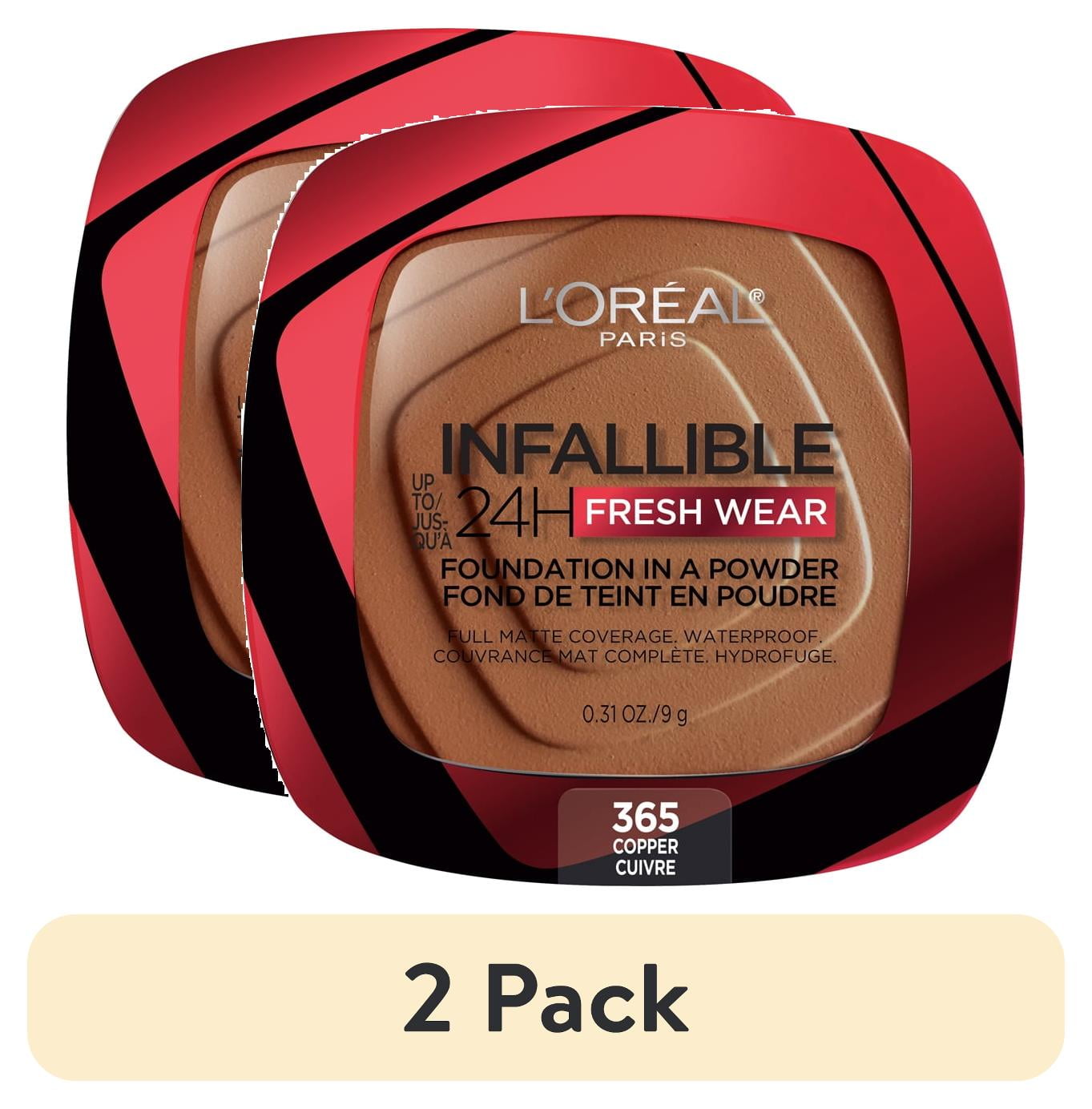 (2 pack) L'Oreal Paris Infallible Fresh Wear 24 Hr Powder Foundation ...
