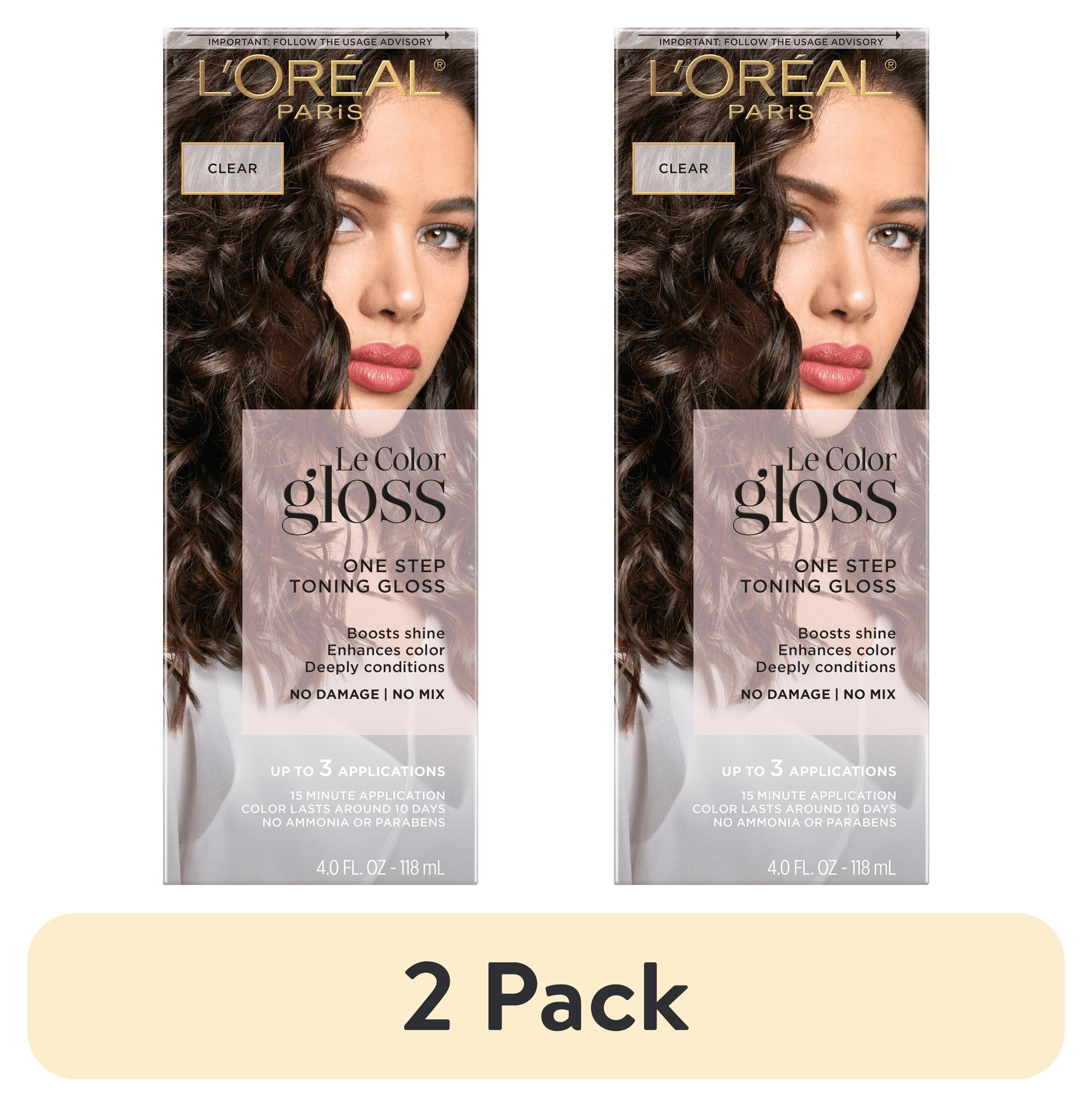 (2 pack) L'Oreal Paris Le Color Gloss One Step Toning Gloss, Hair Color ...