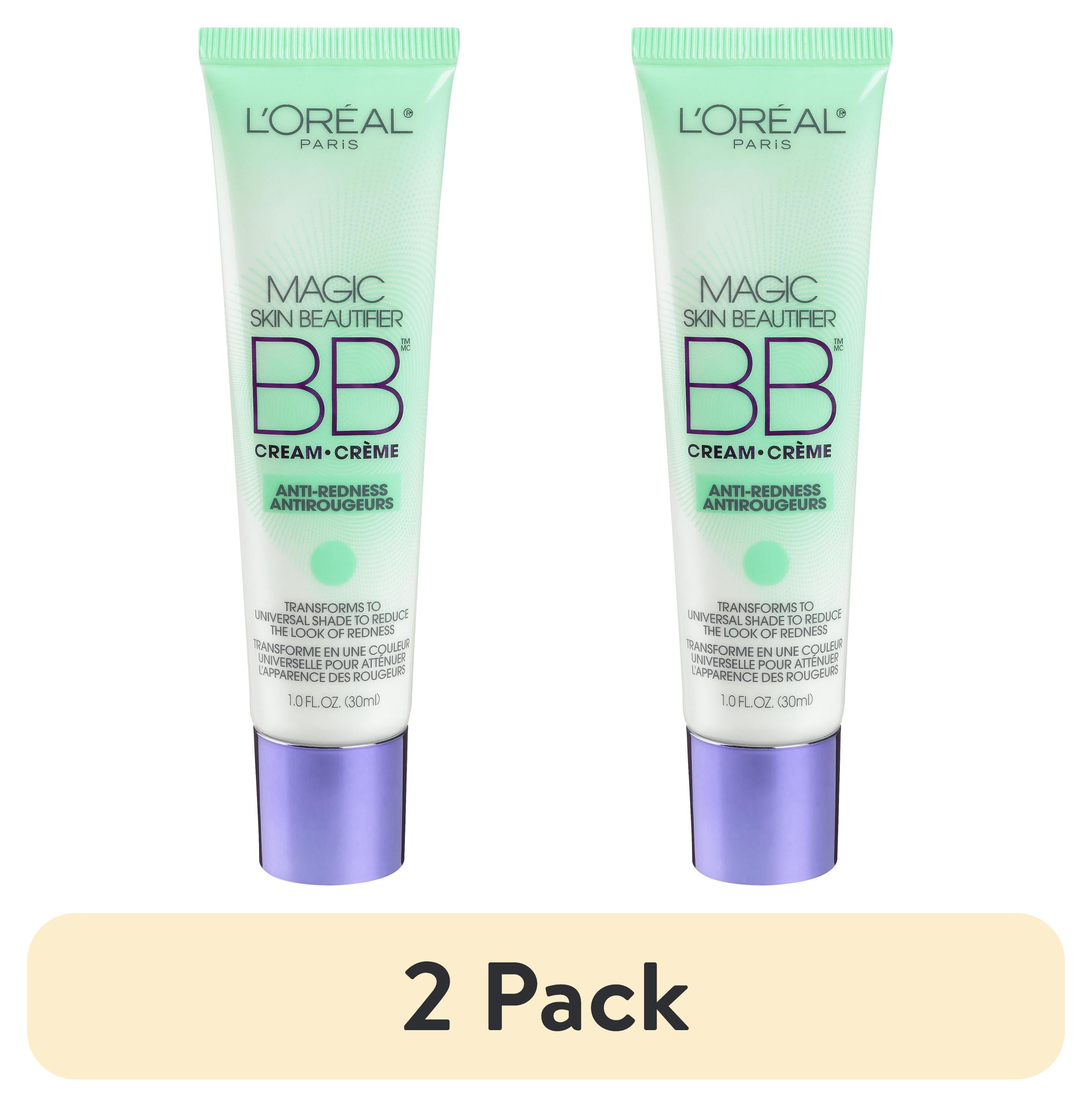 (2 pack) L'Oreal Paris Magic Face Makeup Anti Redness BB Cream, 1 fl oz ...