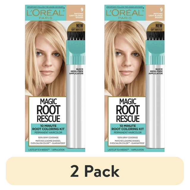 (2 pack) L'Oreal Paris Magic Root Rescue 10 Minute Root Hair Color ...