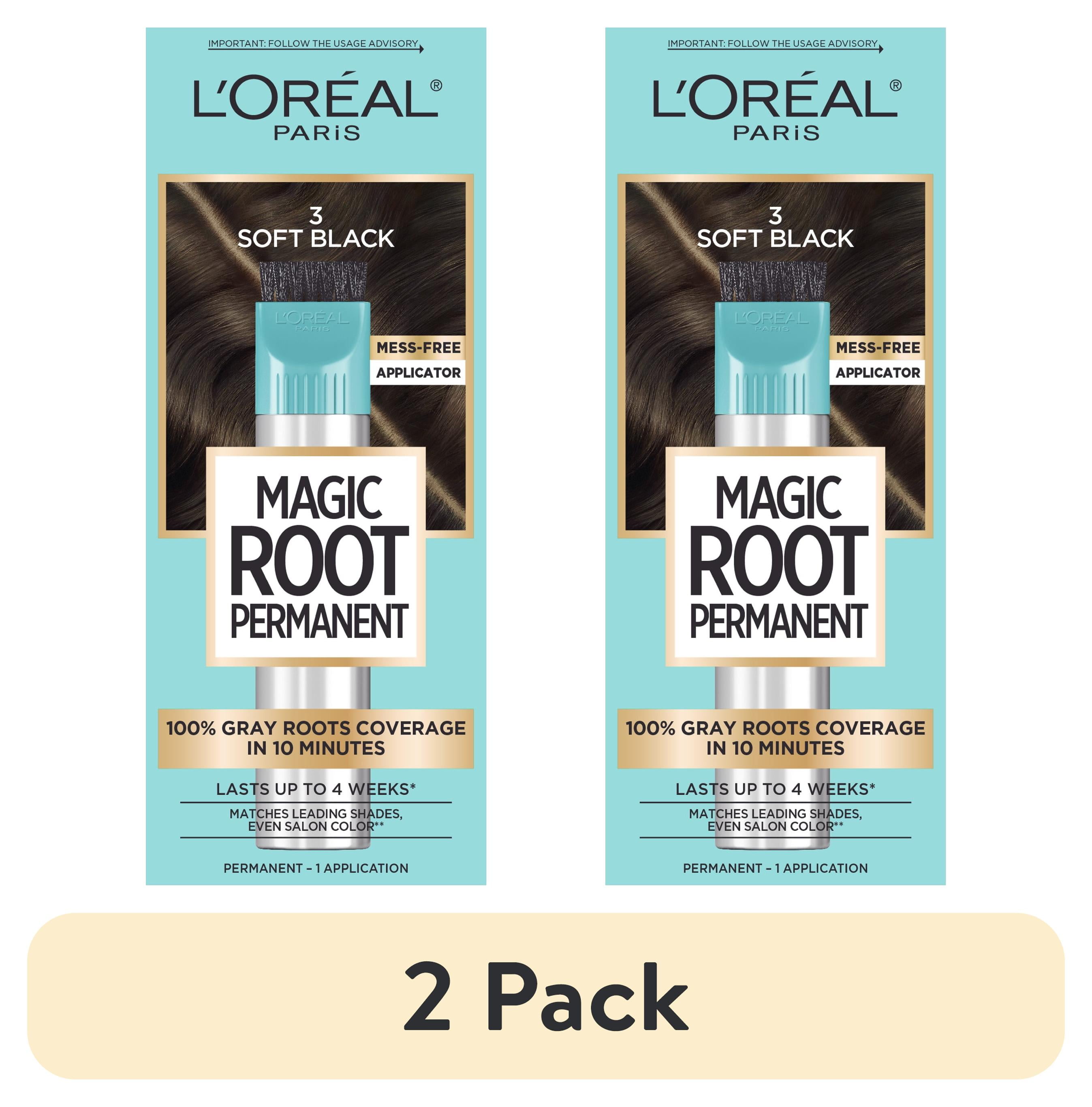 (2 pack) L'Oreal Paris Magic Root Rescue Permanent Hair Coloring, 3 ...
