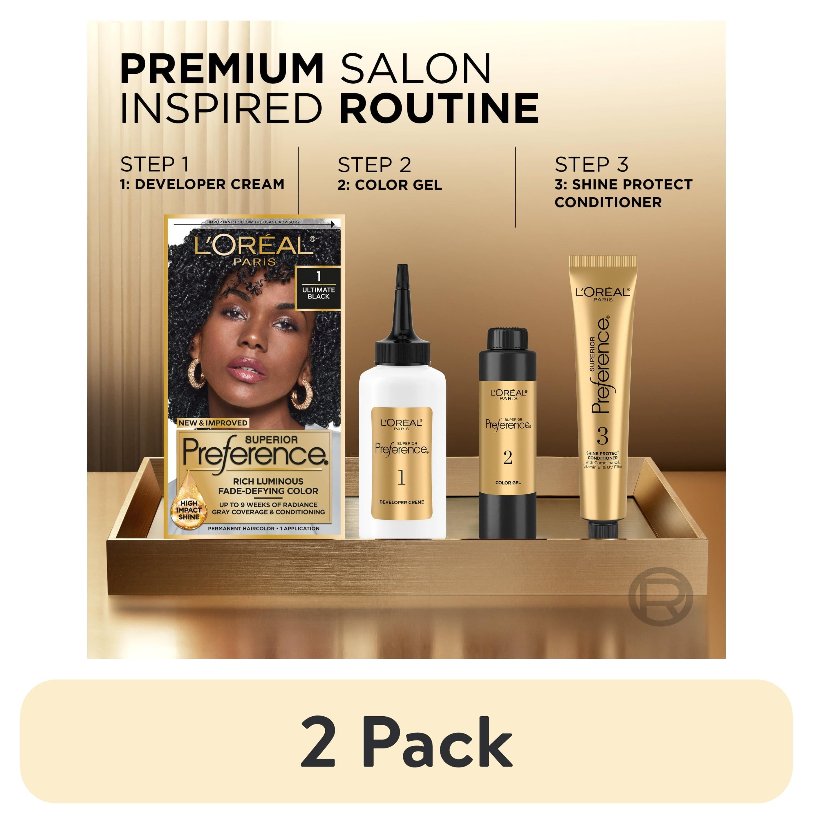 (2 pack) L'Oreal Paris Superior Preference Fade-Defying Permanent Hair ...