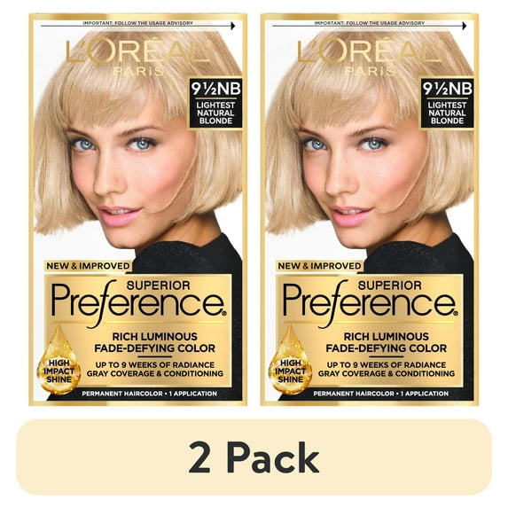 (2 pack) L'Oreal Paris Superior Preference Permanent Hair Color, Fade ...