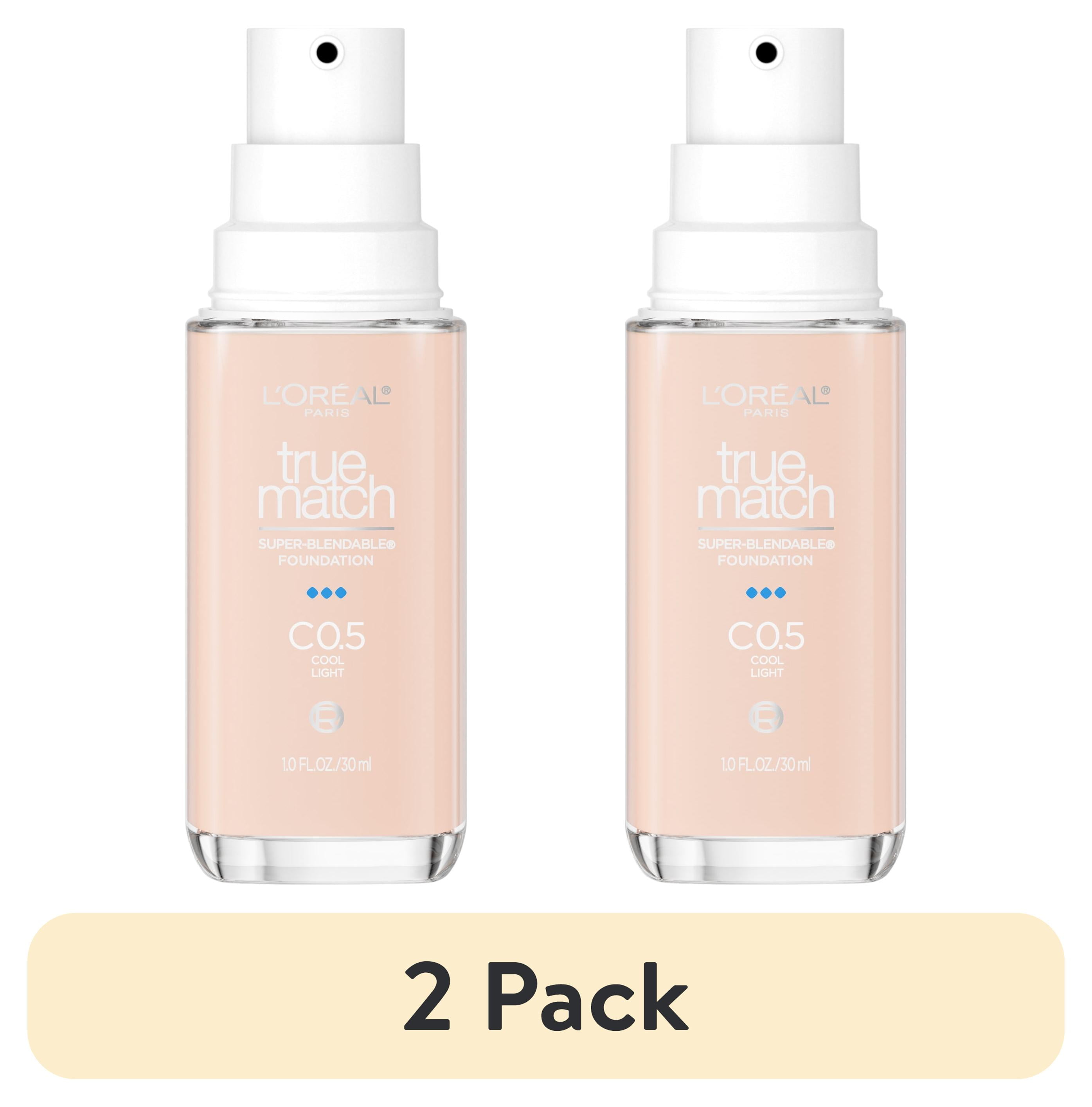 (2 pack) L'Oreal Paris True Match Cream Foundation Makeup, C0.5 Cool ...