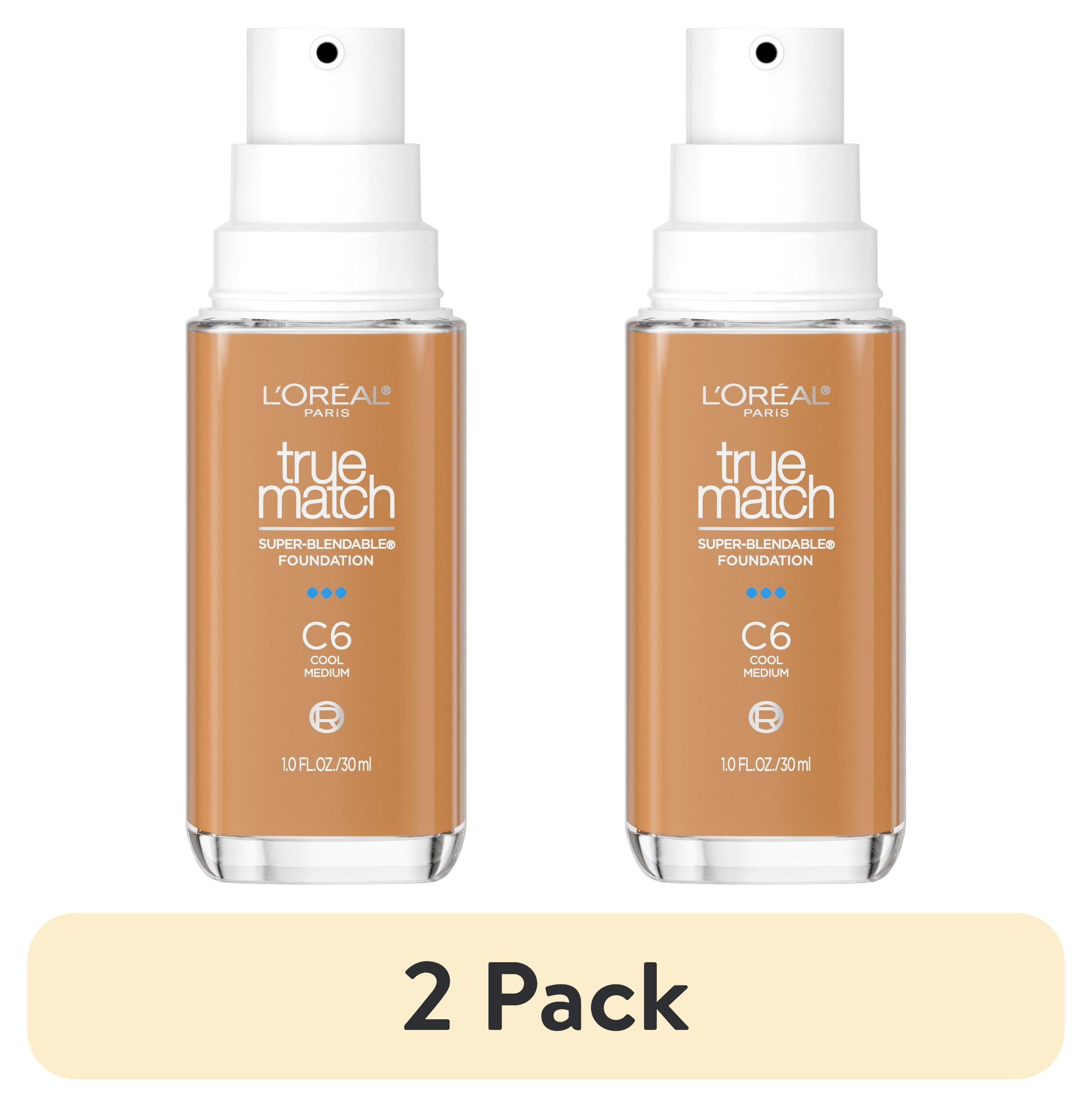 (2 pack) L'Oreal Paris True Match Cream Foundation Makeup, C6 Cool ...