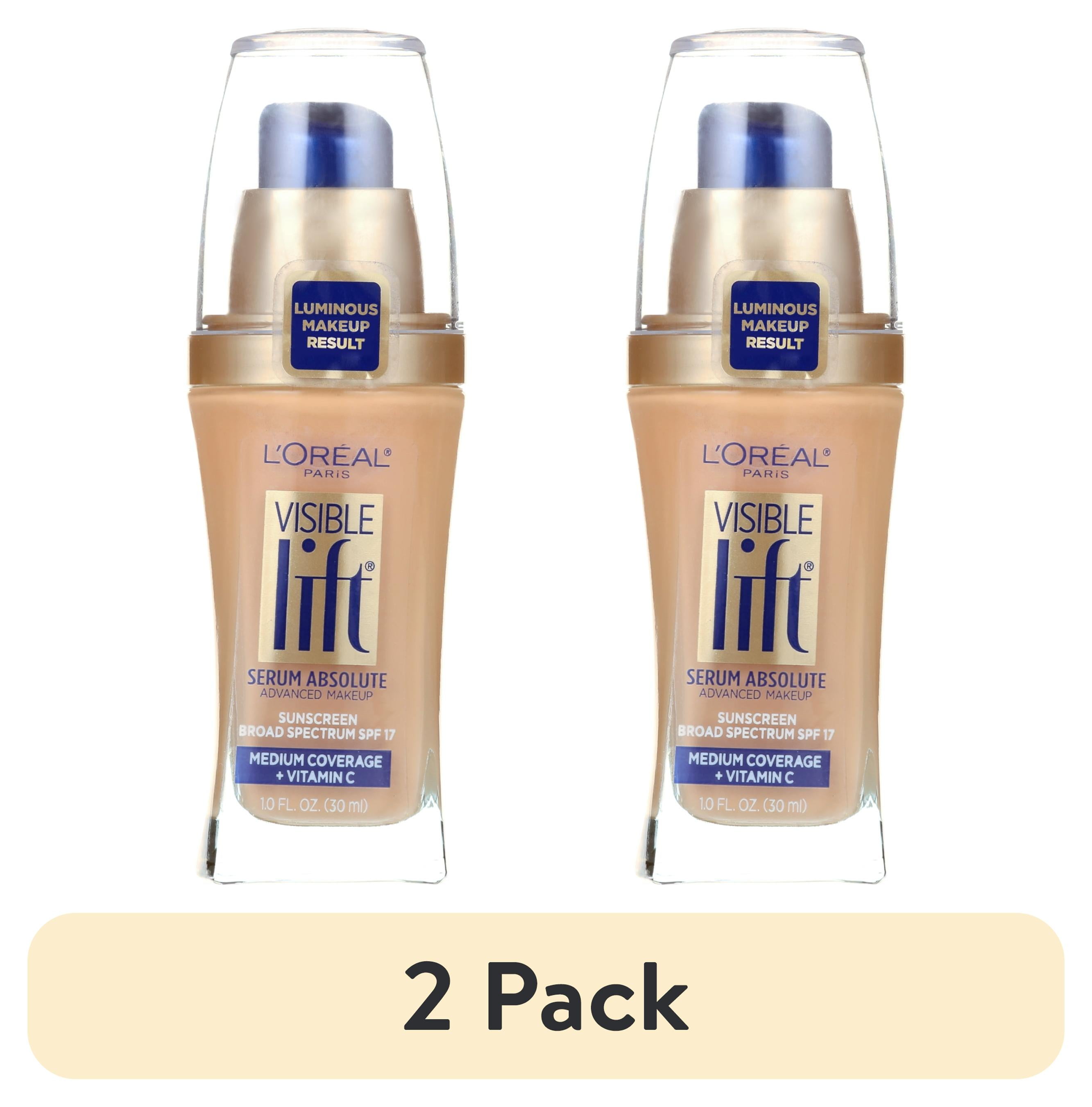(2 pack) L'Oreal Paris Visible Lift Serum Absolute Foundation Makeup ...