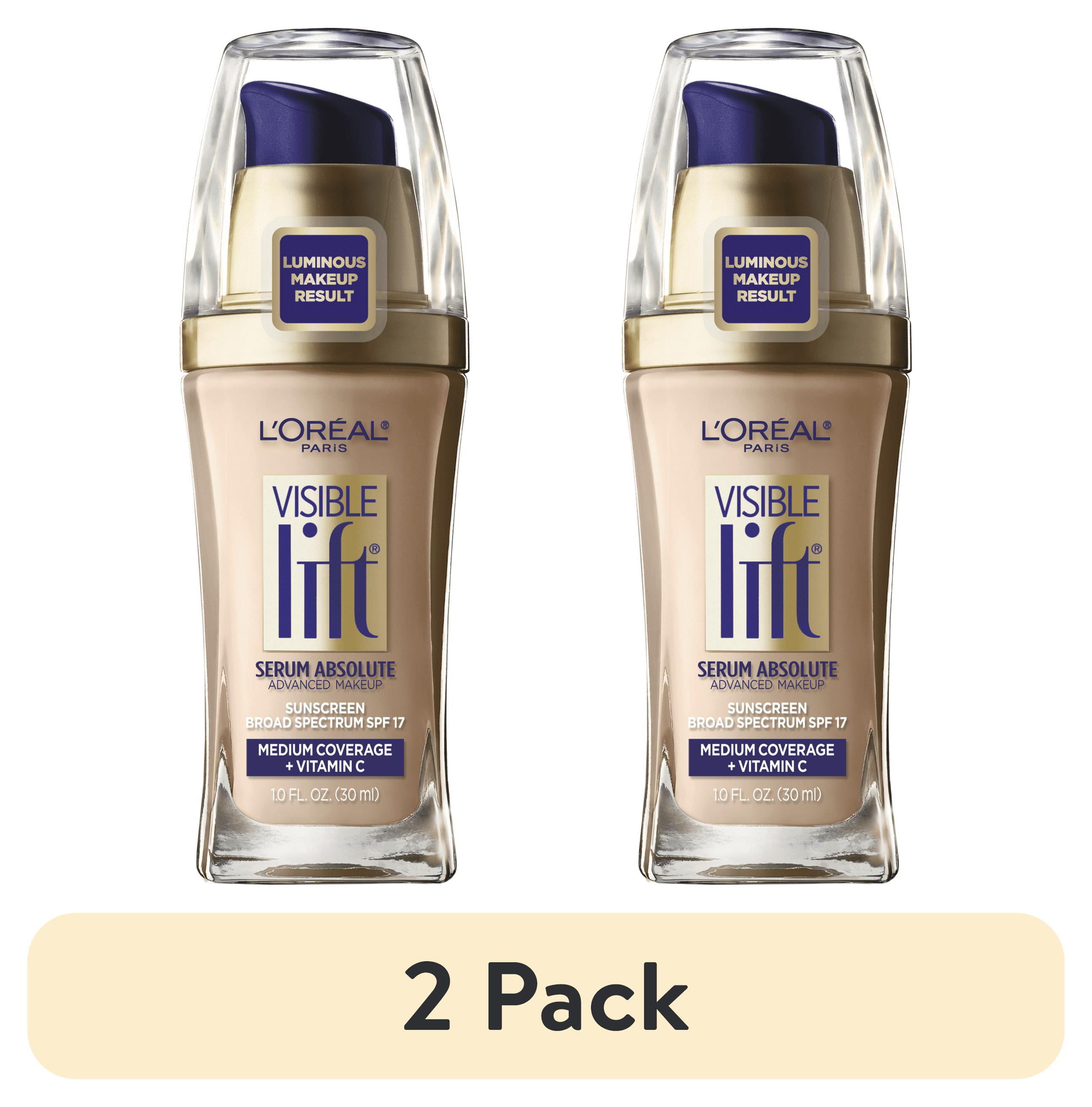 (2 pack) L'Oreal Paris Visible Lift Serum Foundation Makeup, 147 Creamy Natural, 1 fl oz ...