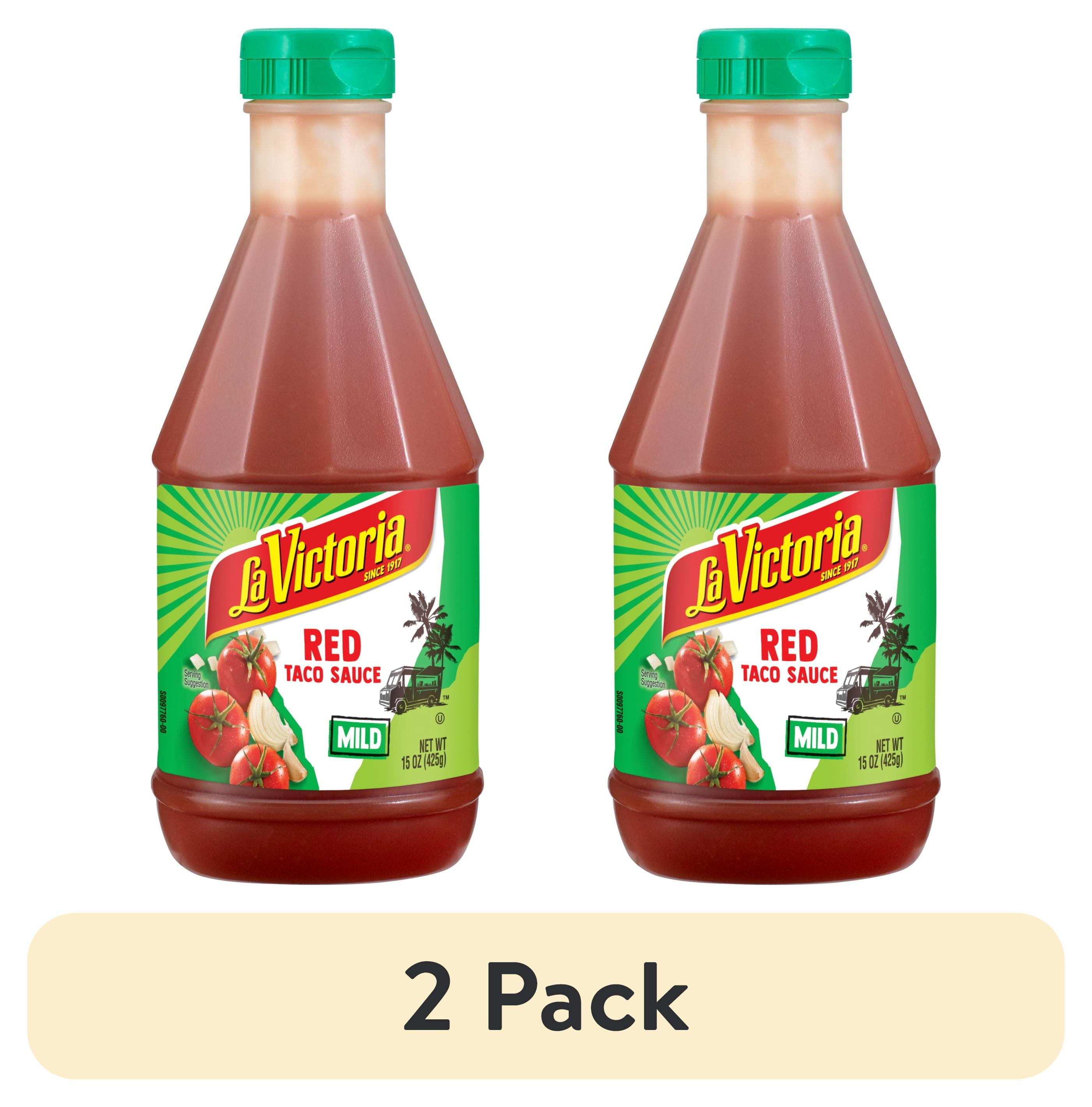 (2 pack) LA VICTORIA Mild Red Taco Sauce Liquid, Shelf-Stable, 15 oz ...