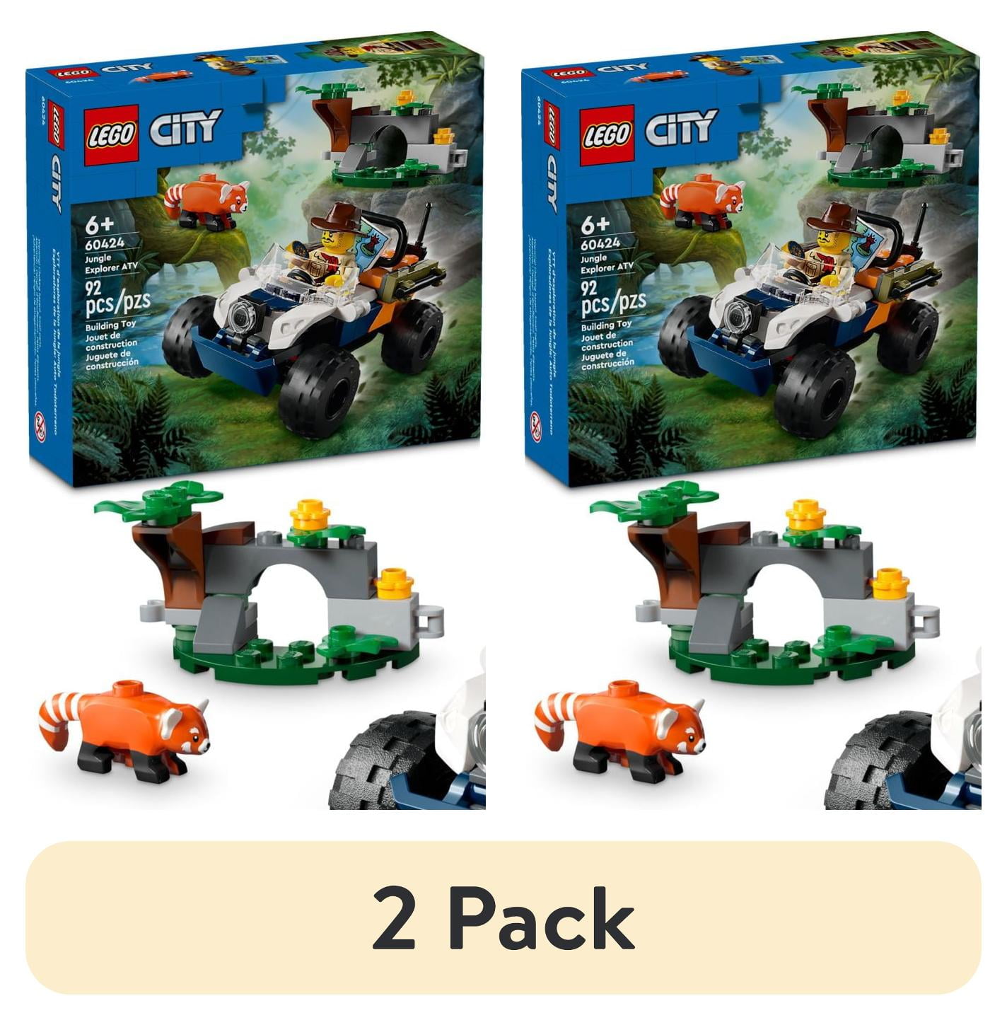 (2 pack) LEGO City Jungle Explorer ATV Red Panda Mission Vehicle Car ...