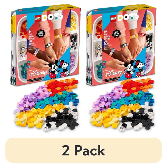 (2 pack) LEGO DOTS Disney Mickey & Friends Bracelets Mega Pack 41947 ...