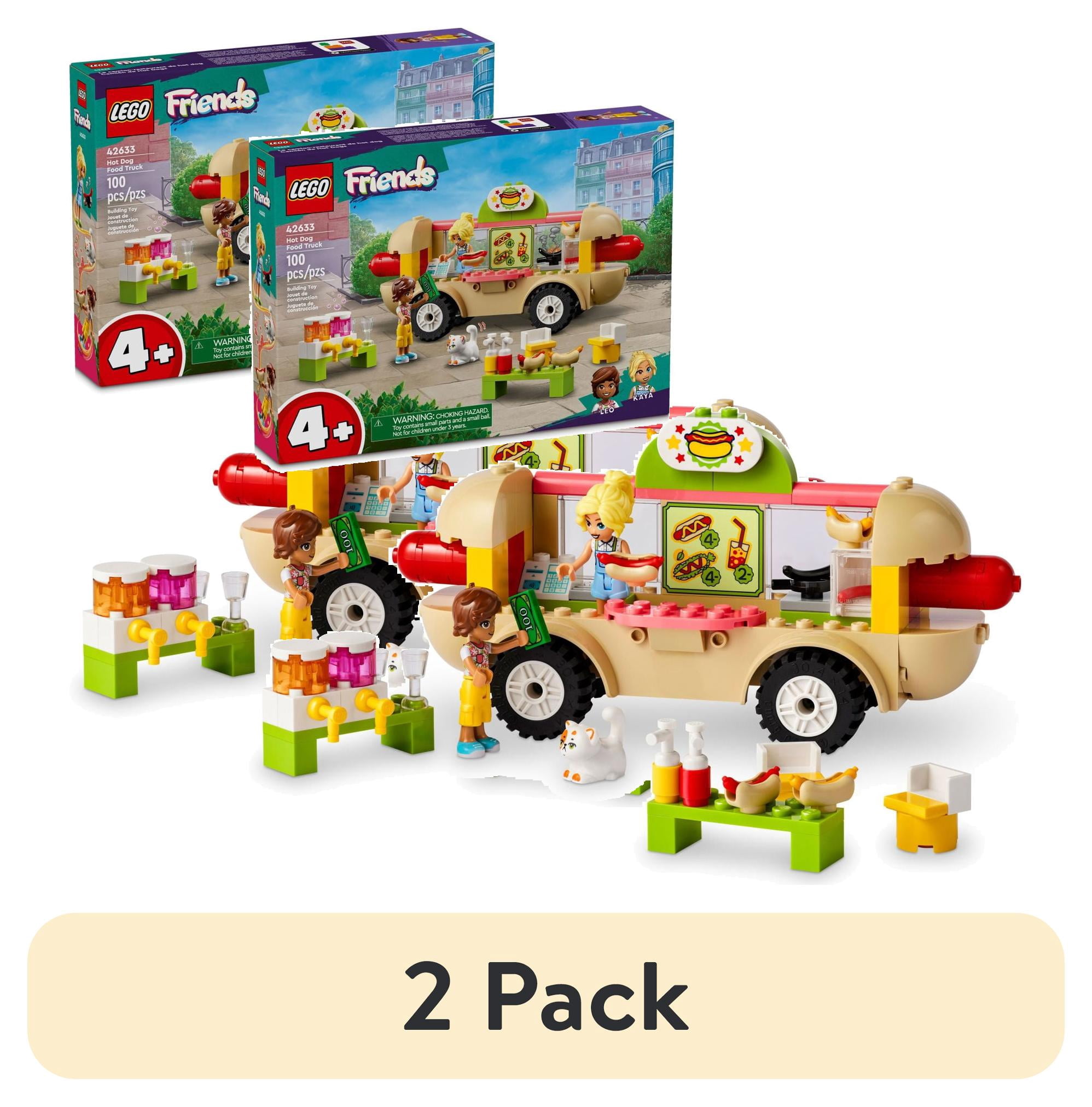 (2 pack) LEGO Friends Hot Dog Food Truck Toy with Mini Doll Characters ...
