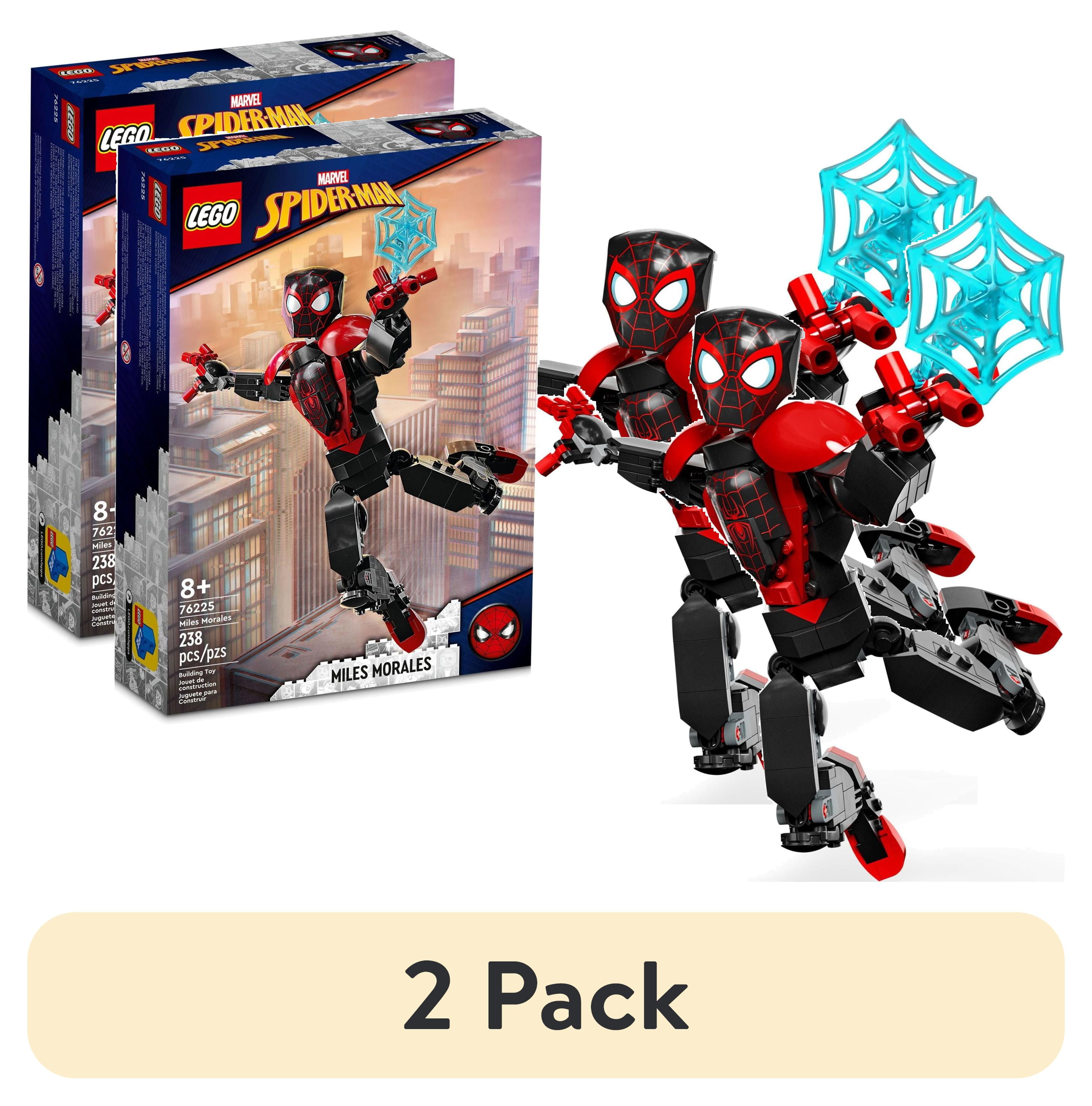 (2 pack) LEGO Marvel Miles Morales Figure Set, 76225 Fully Articulated ...