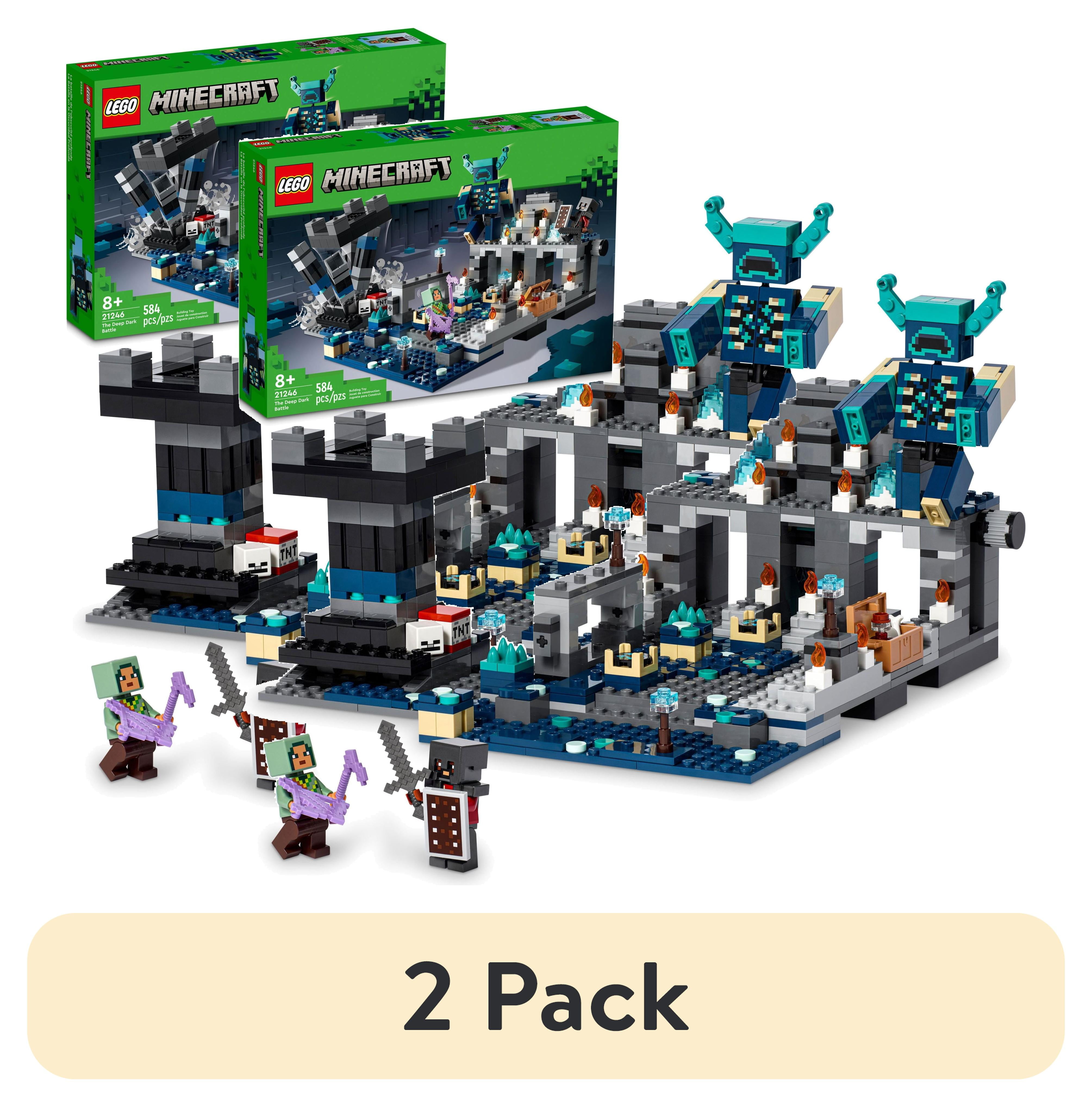 (2 pack) LEGO Minecraft The Deep Dark Battle Set, 21246 Biome Adventure ...