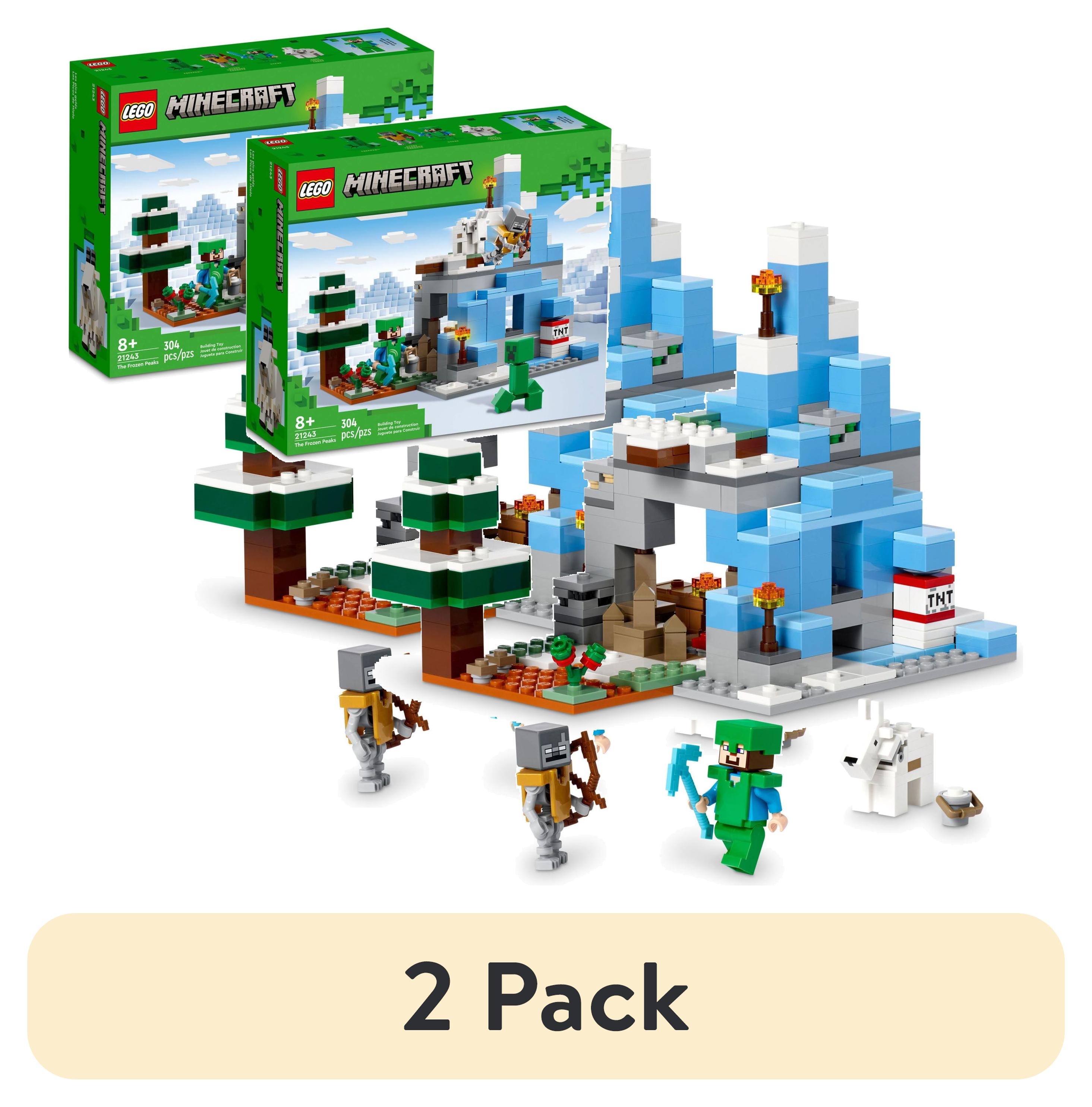 (2 pack) LEGO Minecraft The Frozen Peaks 21243, Cave Mountain Set with ...