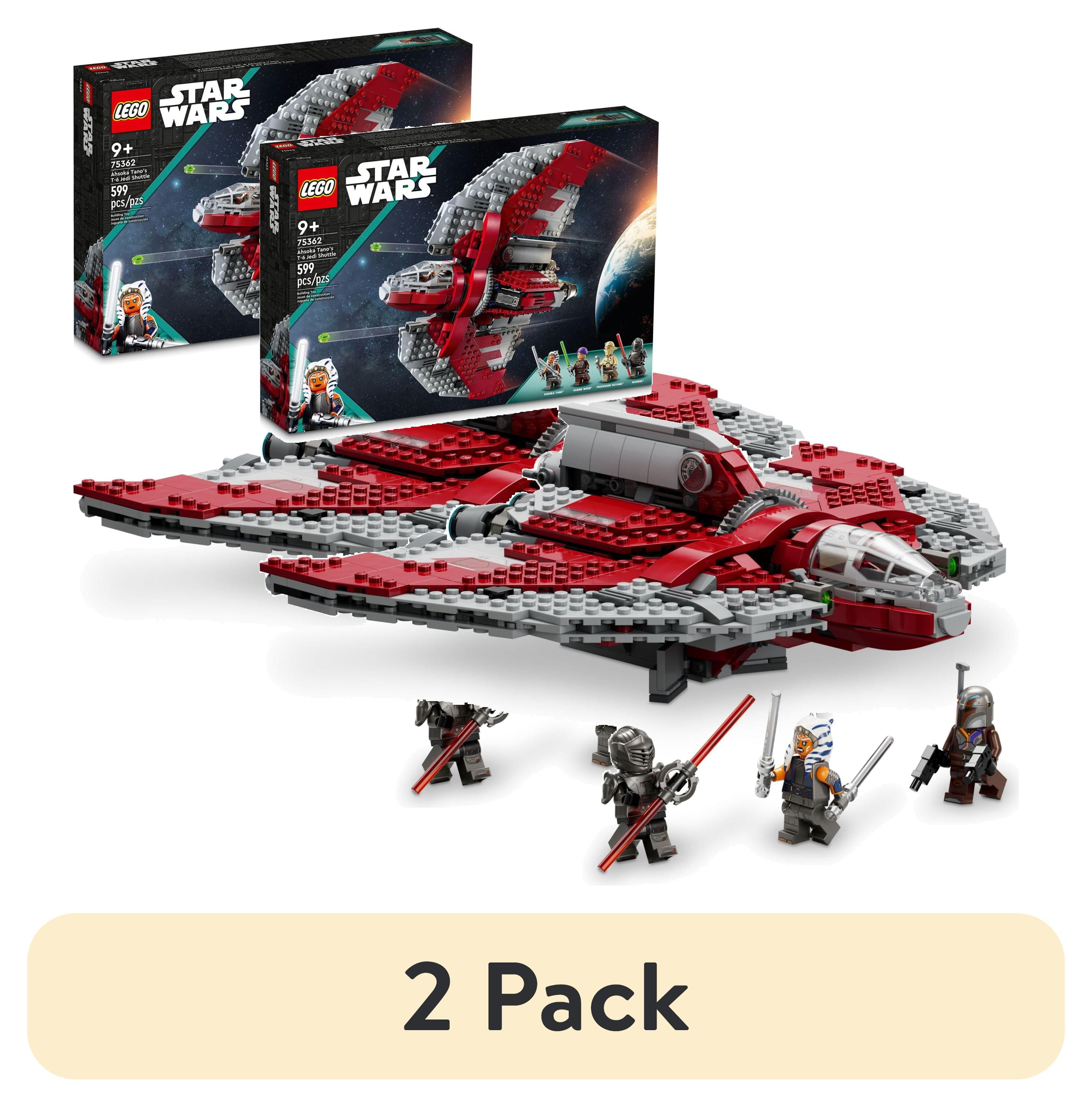 (2 pack) LEGO Star Wars Ahsoka Tano’s T-6 Jedi Shuttle Building Toy, Starship and 4 Minifigures ...