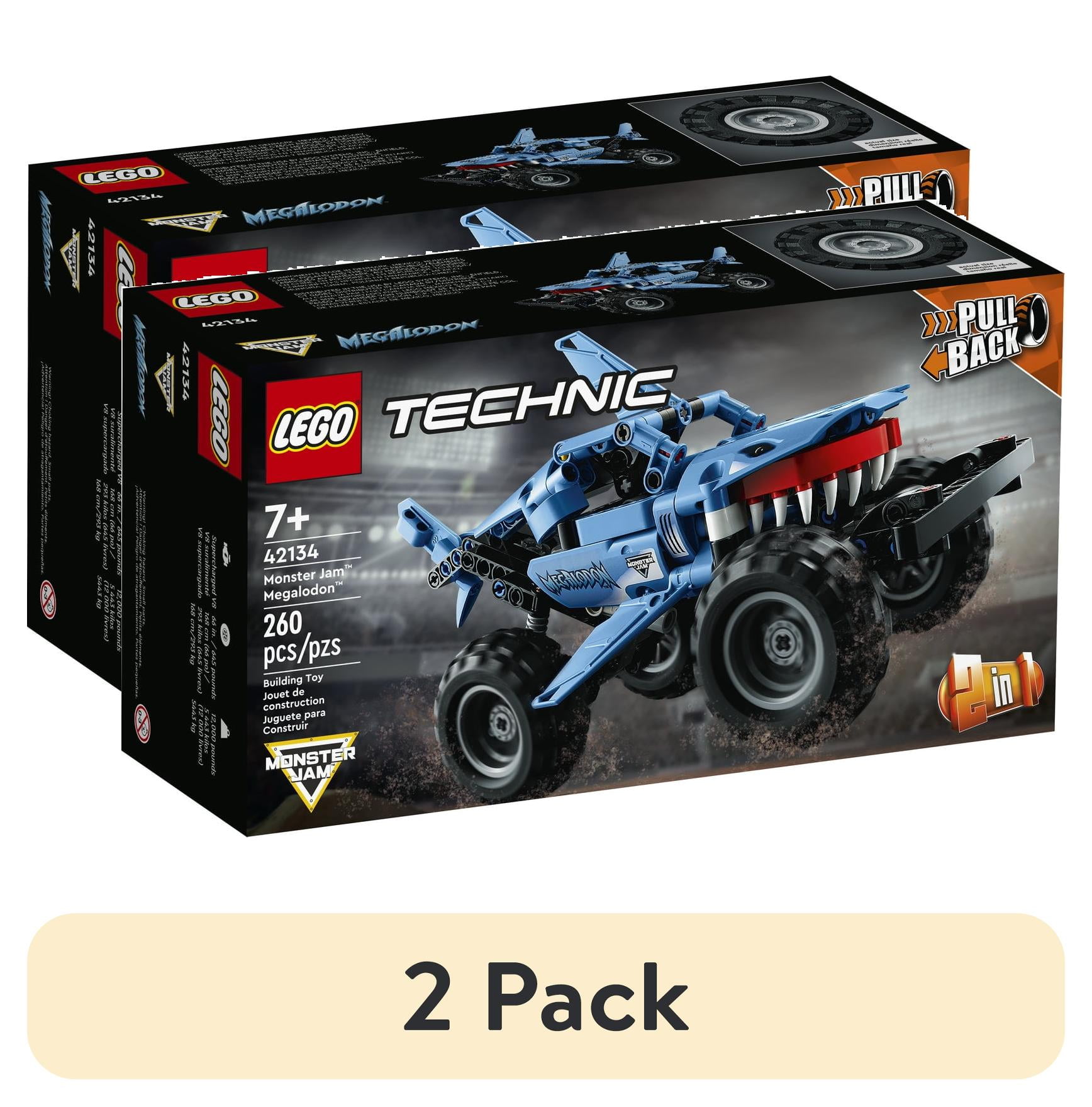 (2 pack) LEGO Technic Monster Jam Megalodon 42134 Model Building Kit; A ...