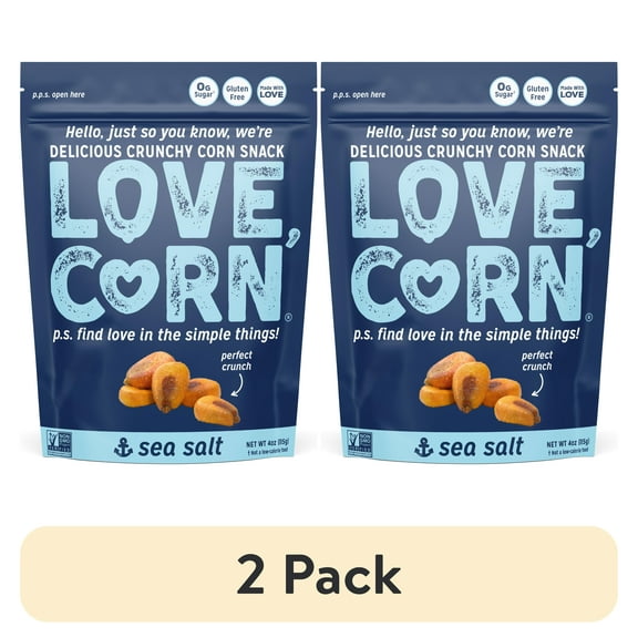 LOVE CORN Crunchy Roasted Corn Variety Pack 9ct Vegan Low Calorie Snack ...